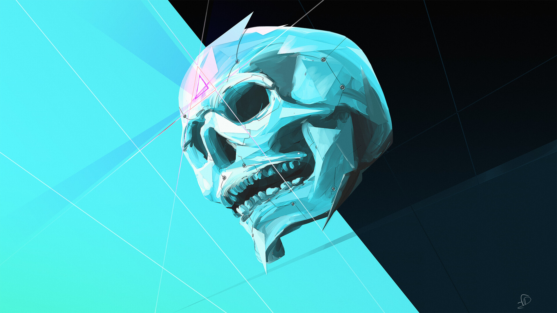 ArtStation - Blue Skull
