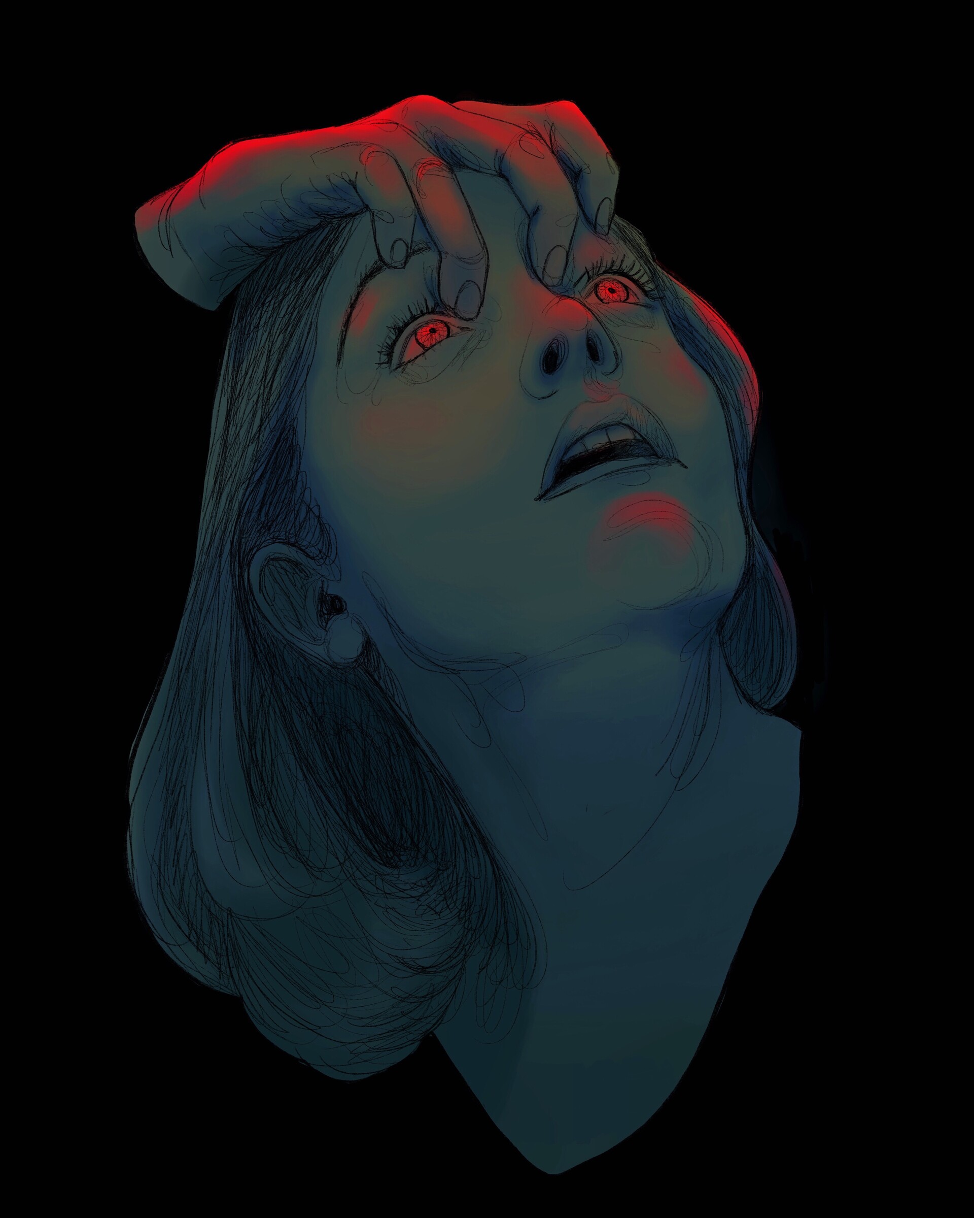 ArtStation - Self portrait exploration sketches