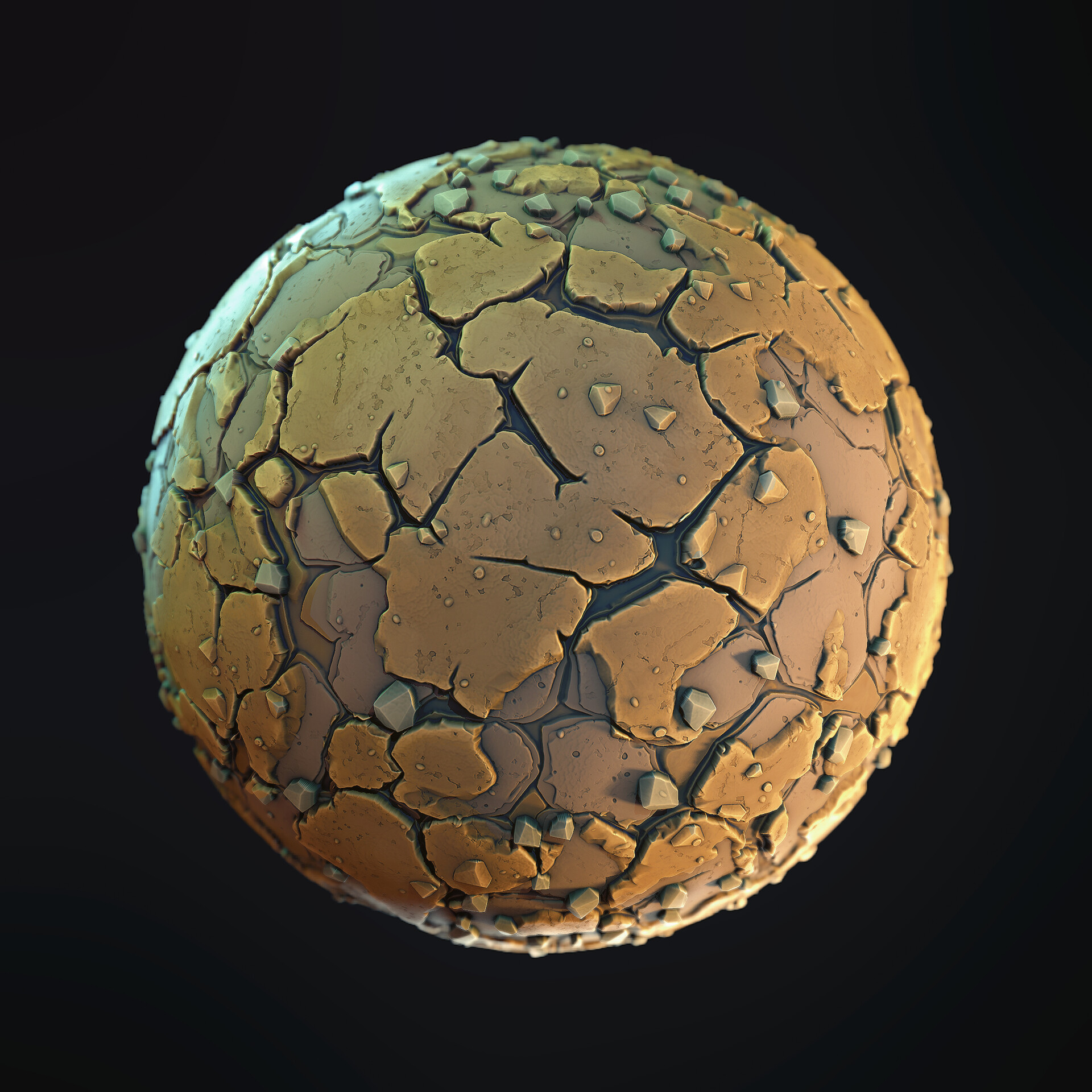 ArtStation - Stylized ground cracks