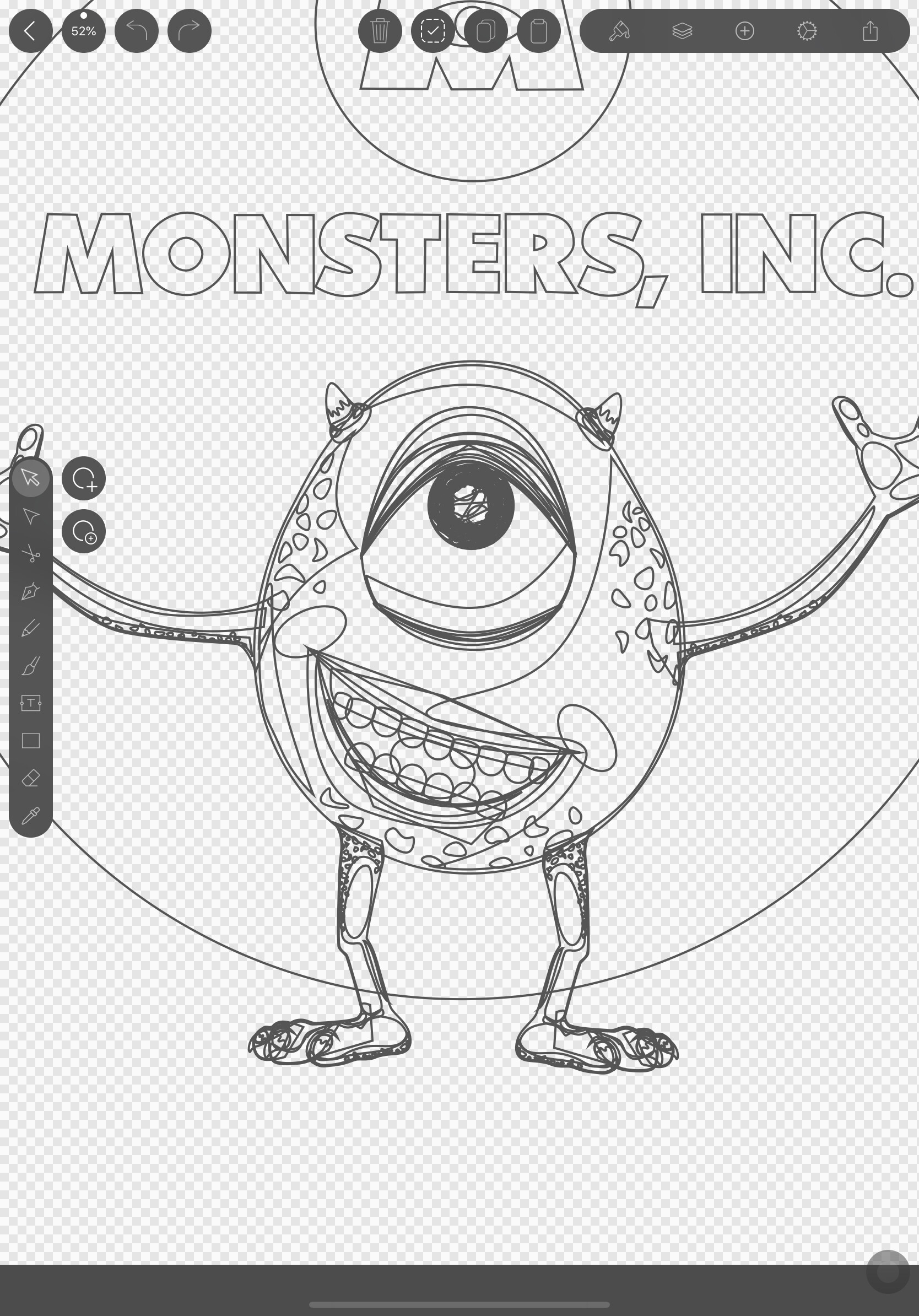 mike wazowski coloring page