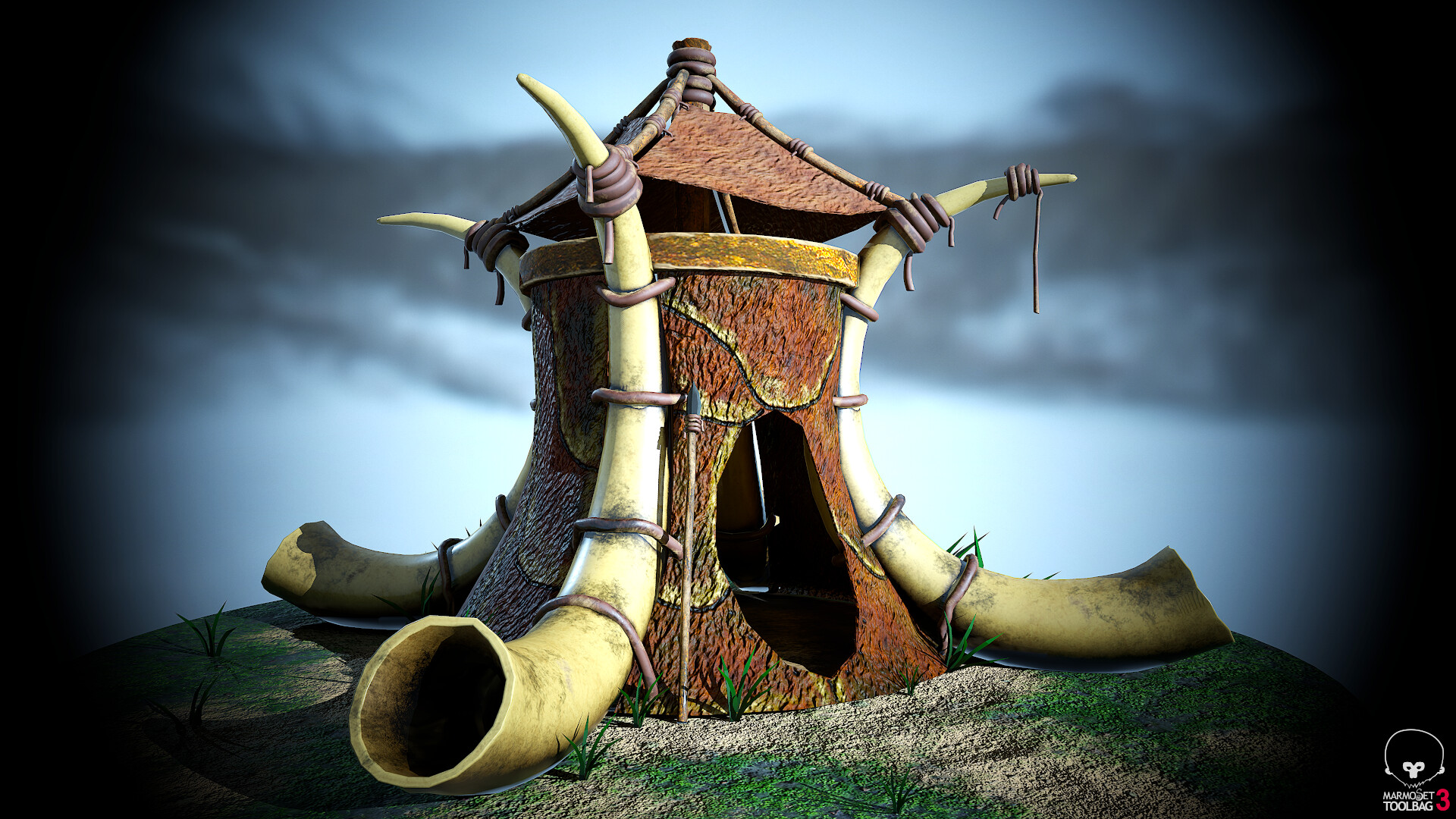 ArtStation - Prehistoric Hut