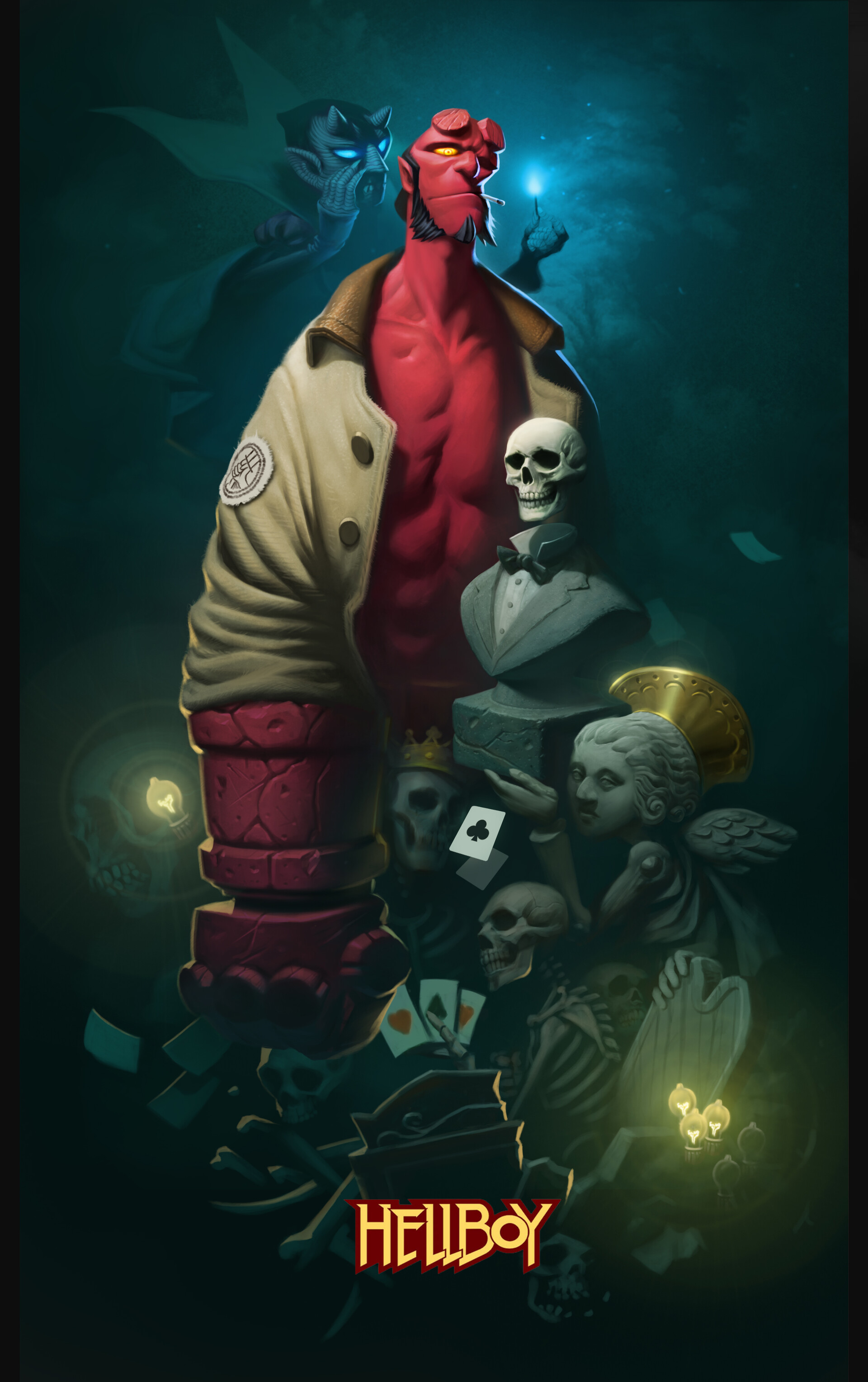 ArtStation - Hellboy cover re painting2
