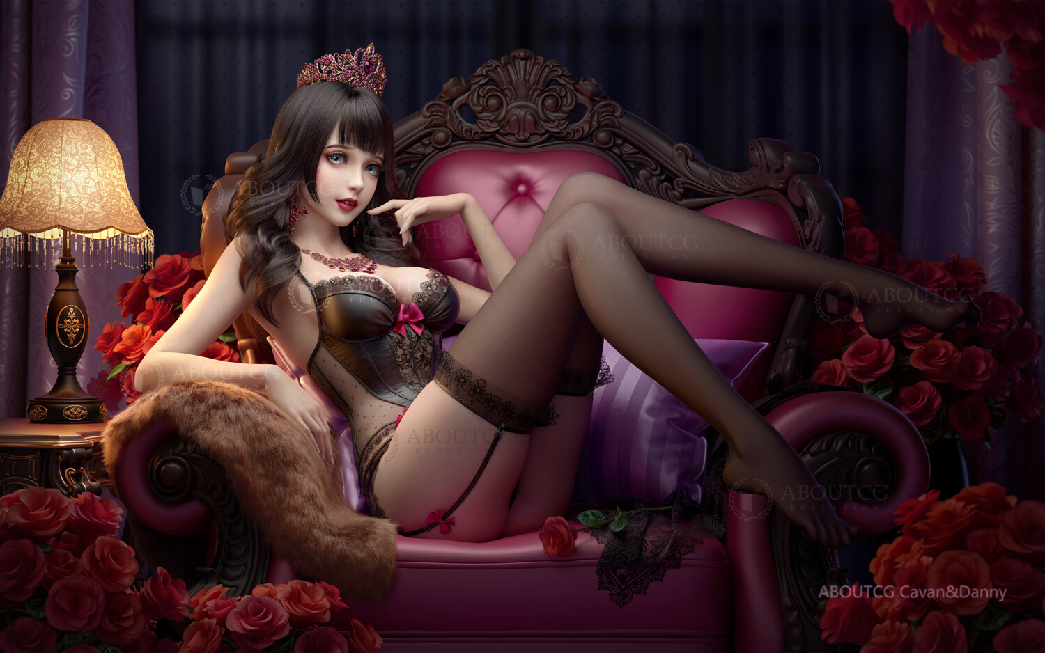 Cavan - AboutCG美型女性角色制作全流程高级课程案例——黑化版