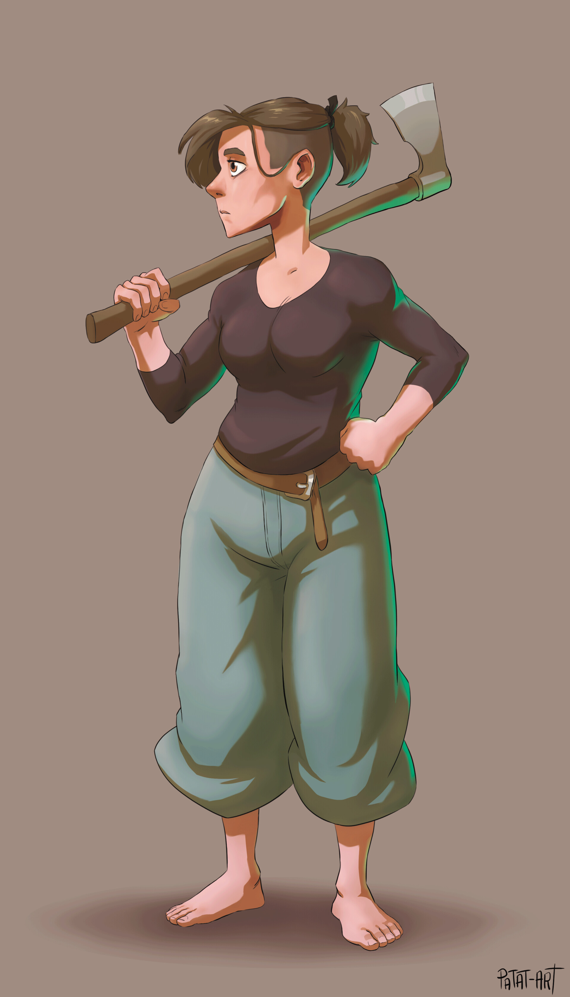 ArtStation - Axe girl