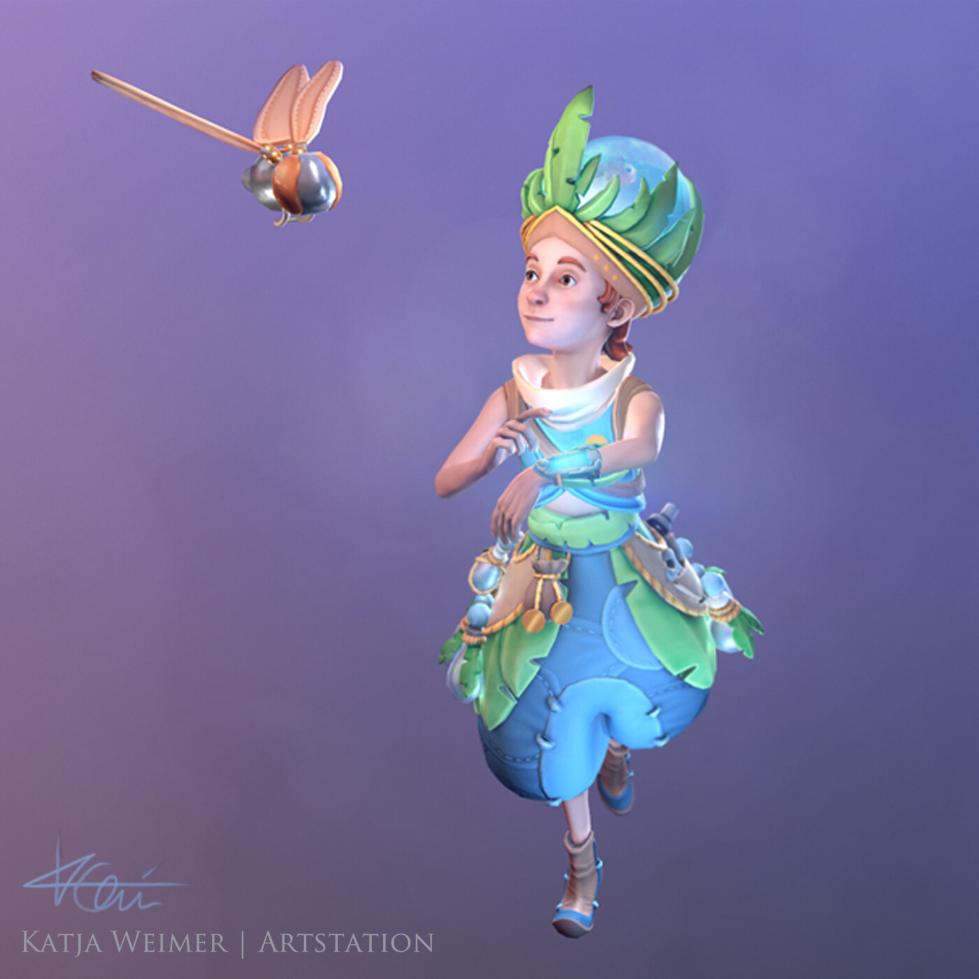 Katja Weimer - Gameready Character - Water Merchant 2018