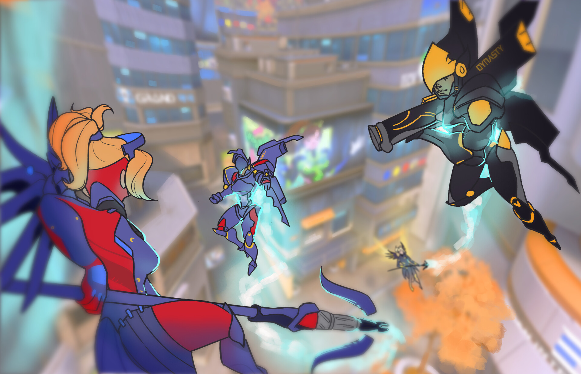 Robbie Derosa - Commissioned work for Paris Eternal (Overwatch League)