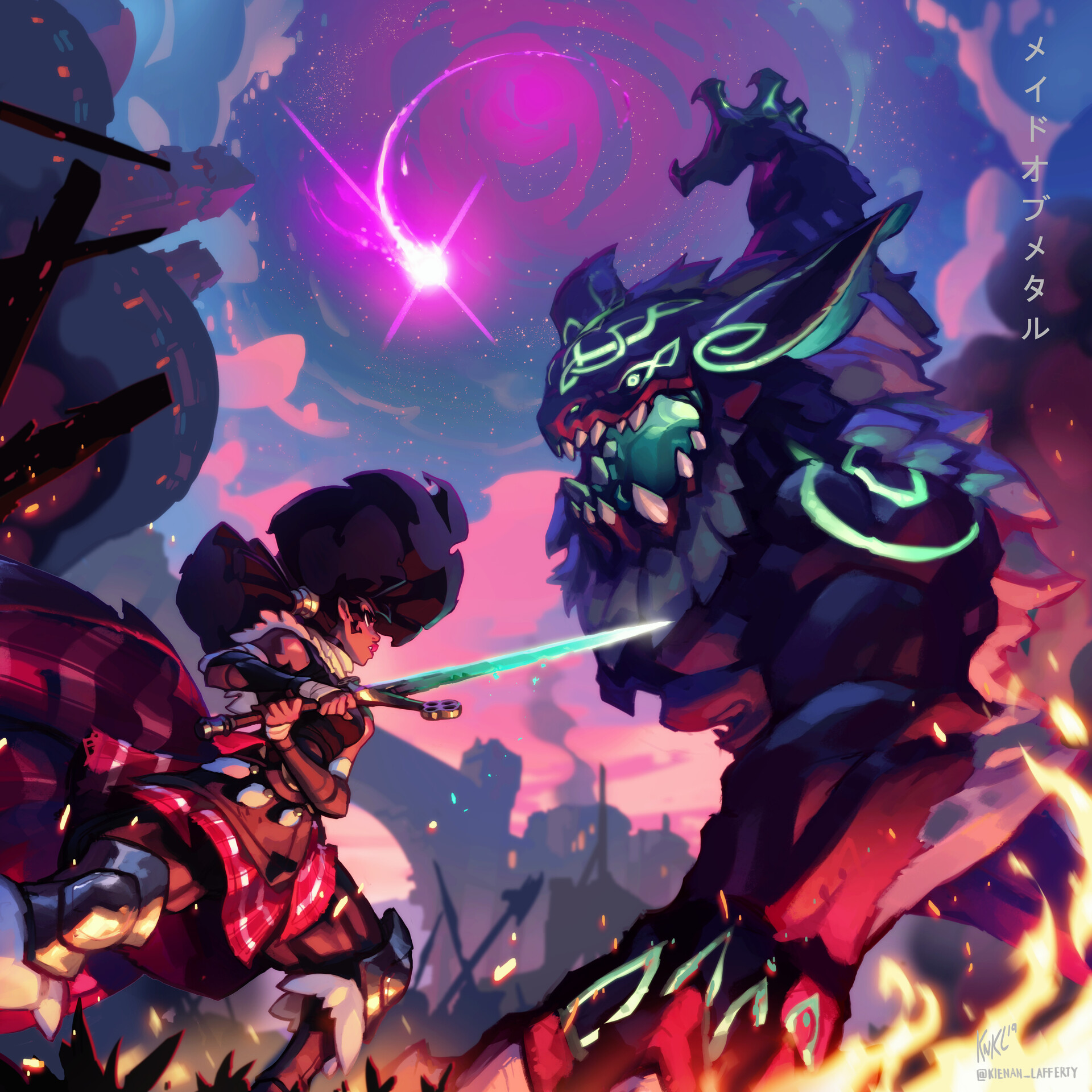 ArtStation - Moka fights a colossal Dreg