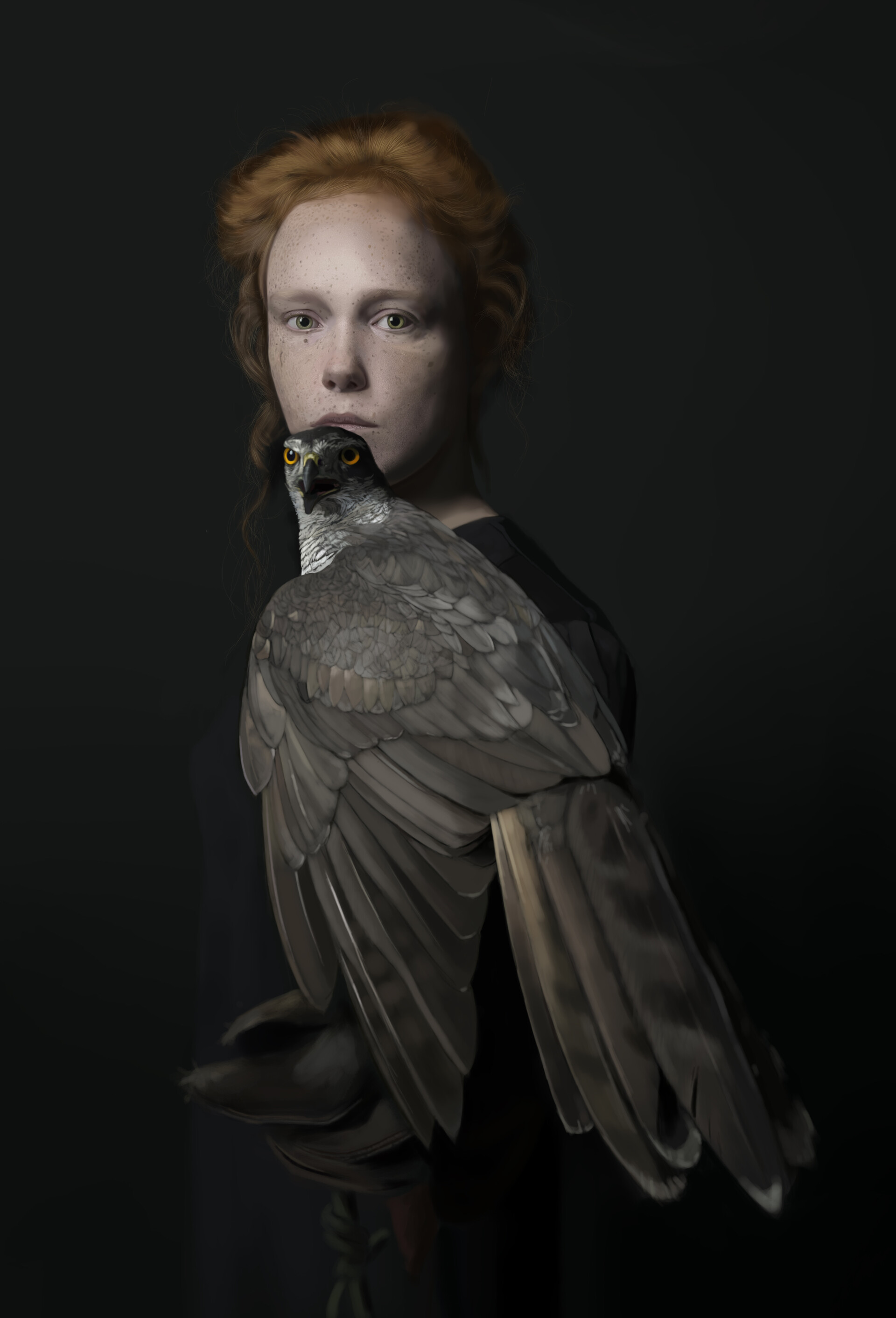 ArtStation - Women with hawk