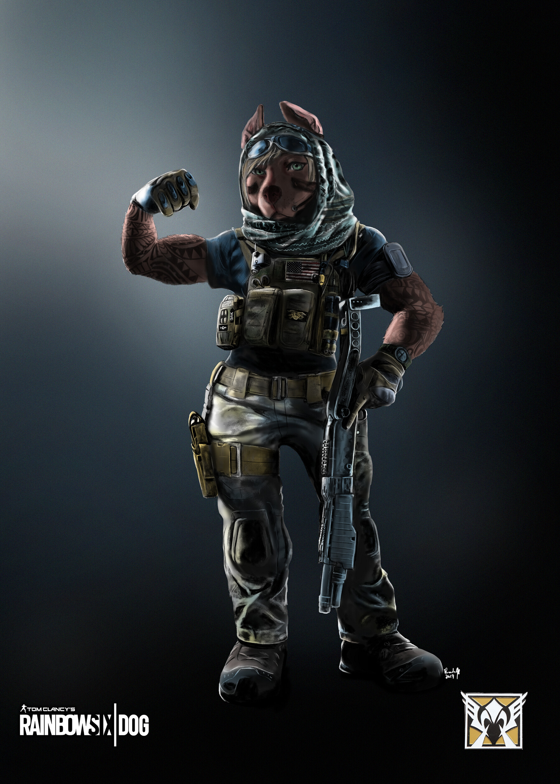 ArtStation - Rainbow six Dog, Ricardo Soares