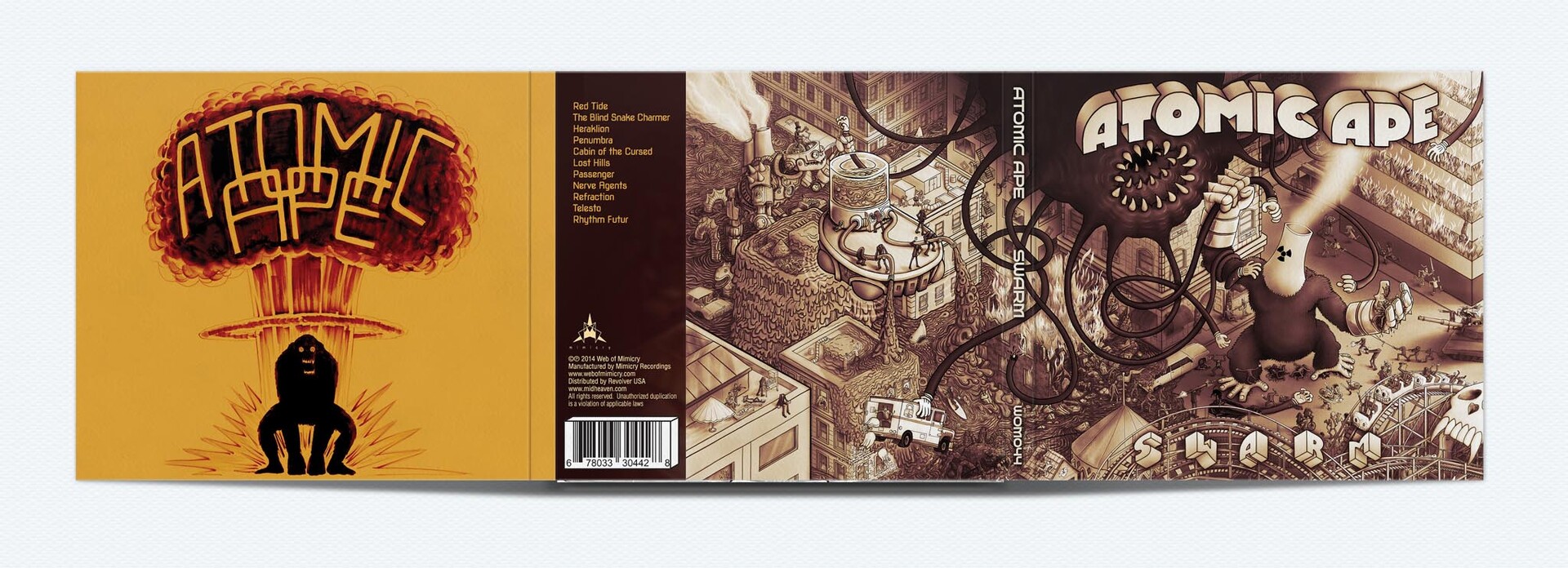 Mike Bennewitz - Atomic Ape: Swarm Digipak Album Packaging Design