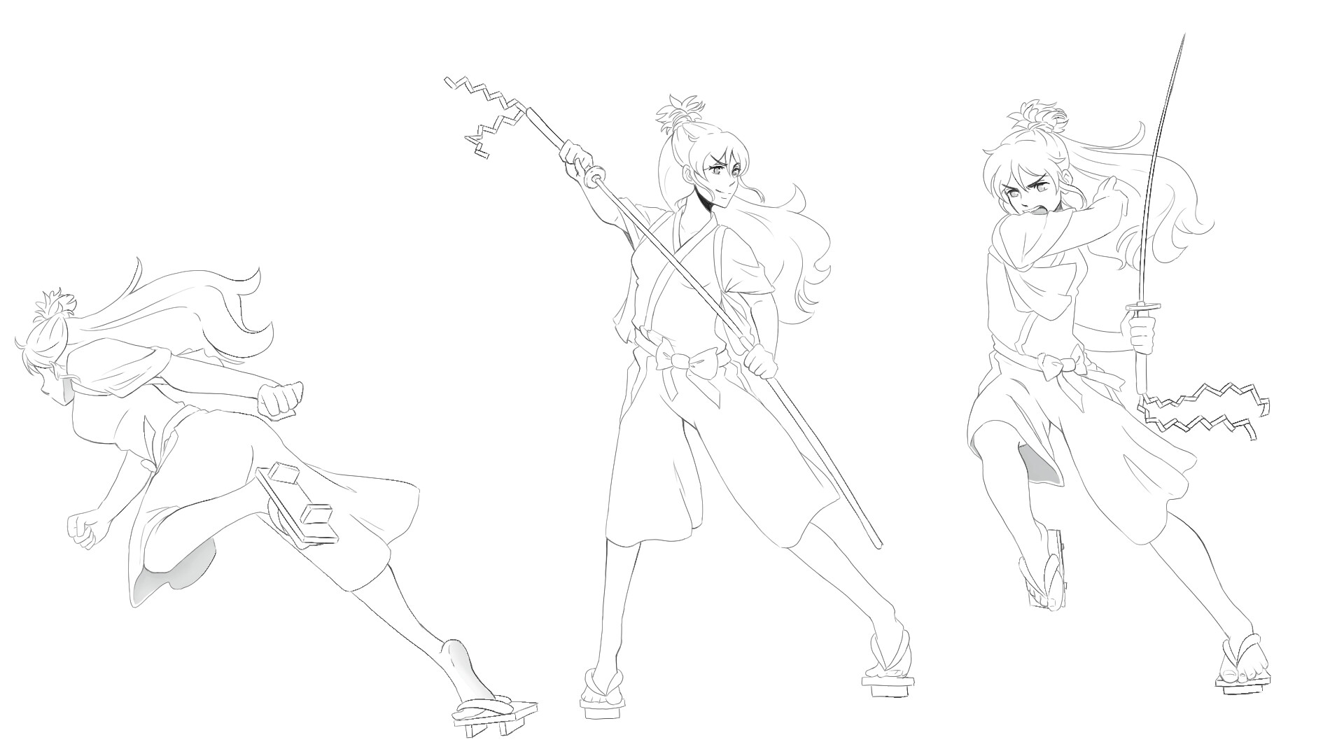 ArtStation - Character Poses - Shrine Maiden