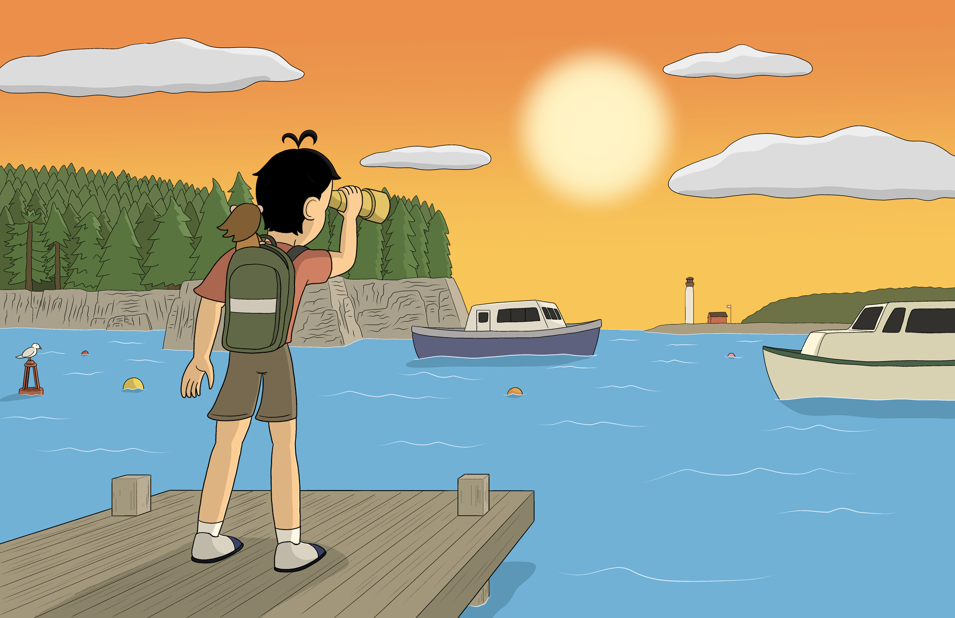 ArtStation - Bar Harbor Sunset