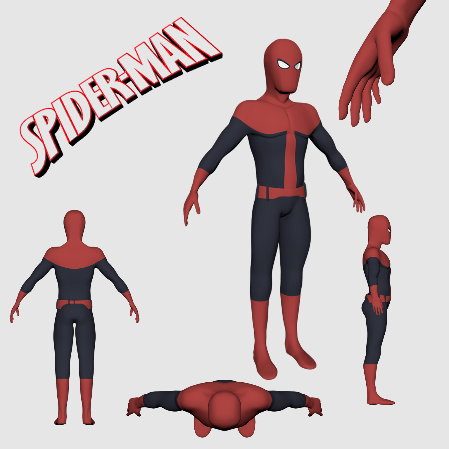 ArtStation - SPIDERMAN - Male Character Low-poly 3D model