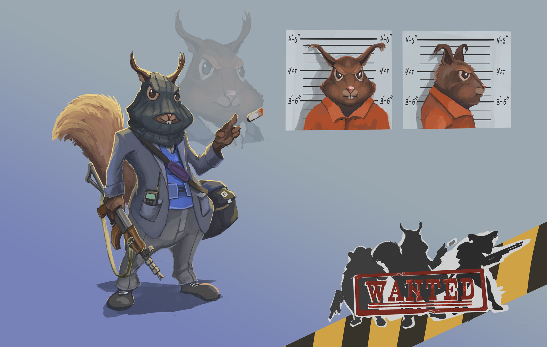 ArtStation - Squirrel gangster
