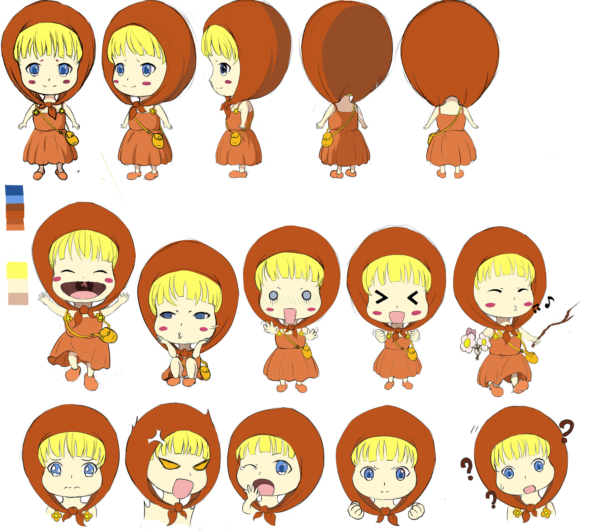 ArtStation - The little red riding hood Chibi concept