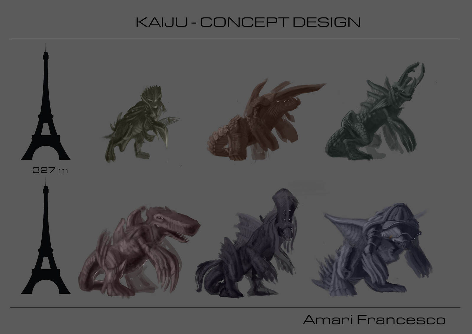 Francesco Amari - Kaiju - Creature Concept Design