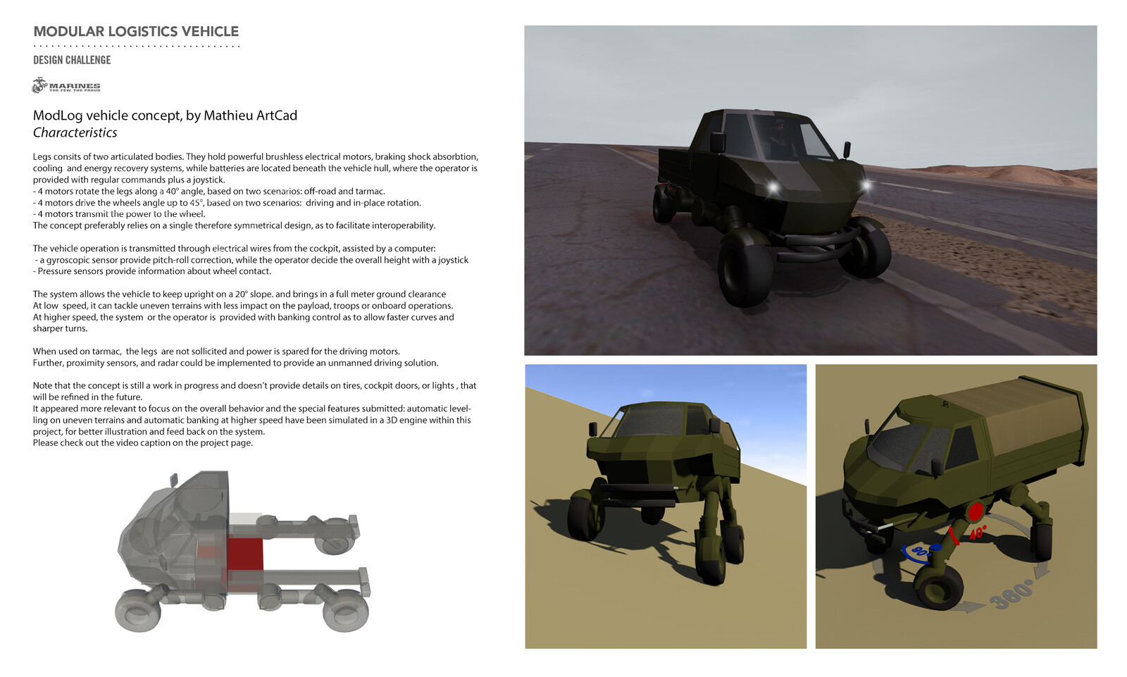Mathieu Marguerin - ModLog (USMC Modular Logistic Vehicle Challenge)