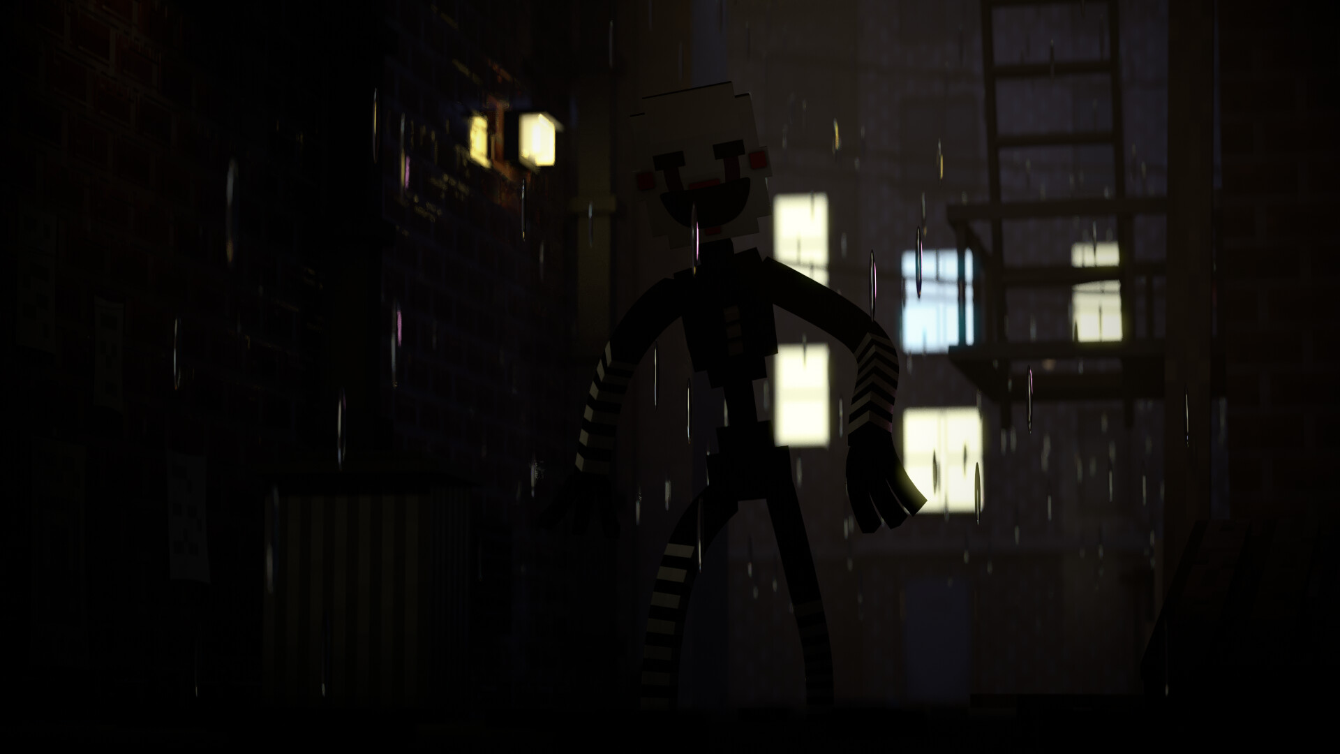 Andrew Gill - FNAF 6 Minecraft Alleyway | Desktop Renders