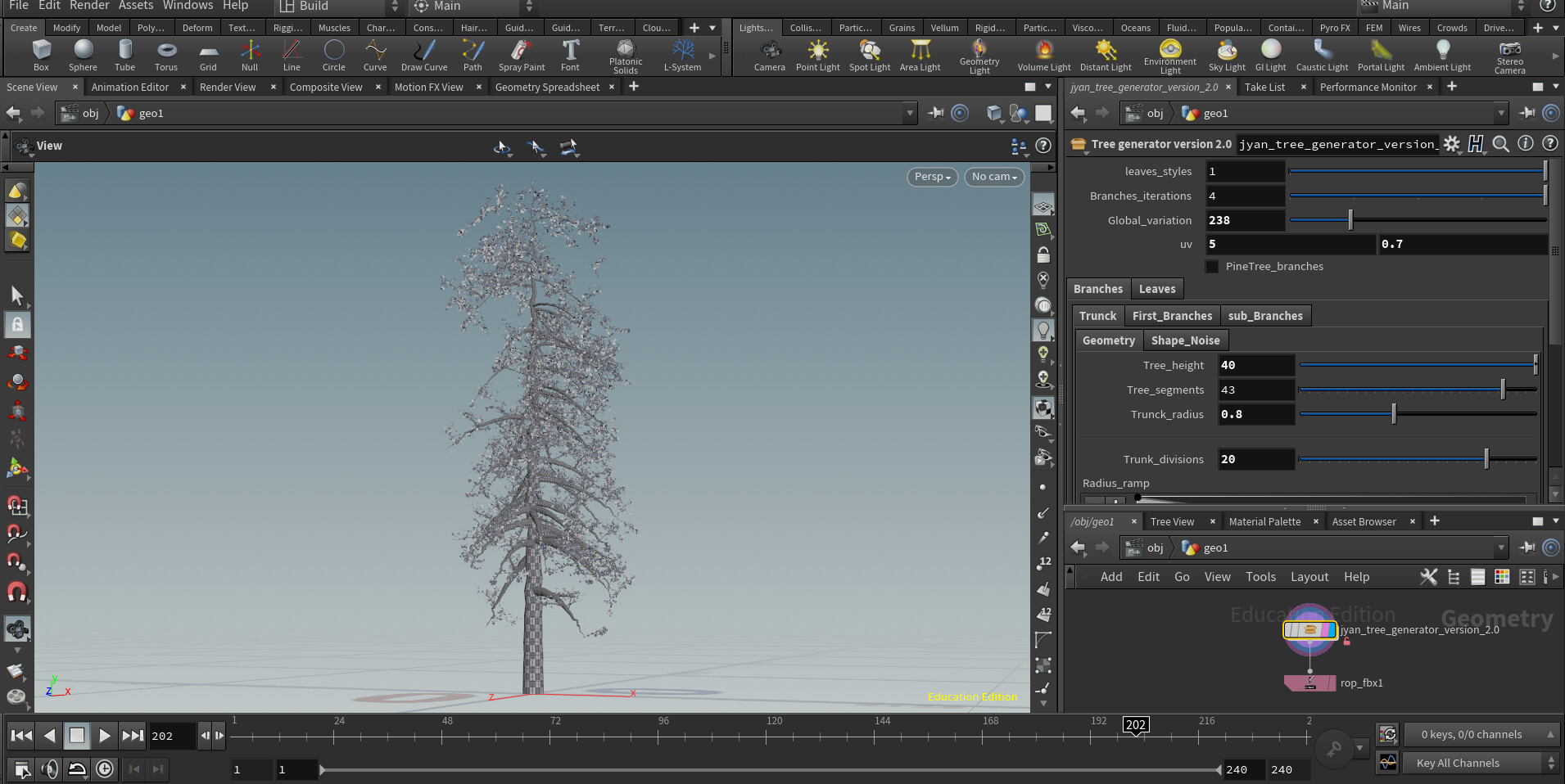 Hongren Yan(Jerry) - Houdini Procedural Tree Tools