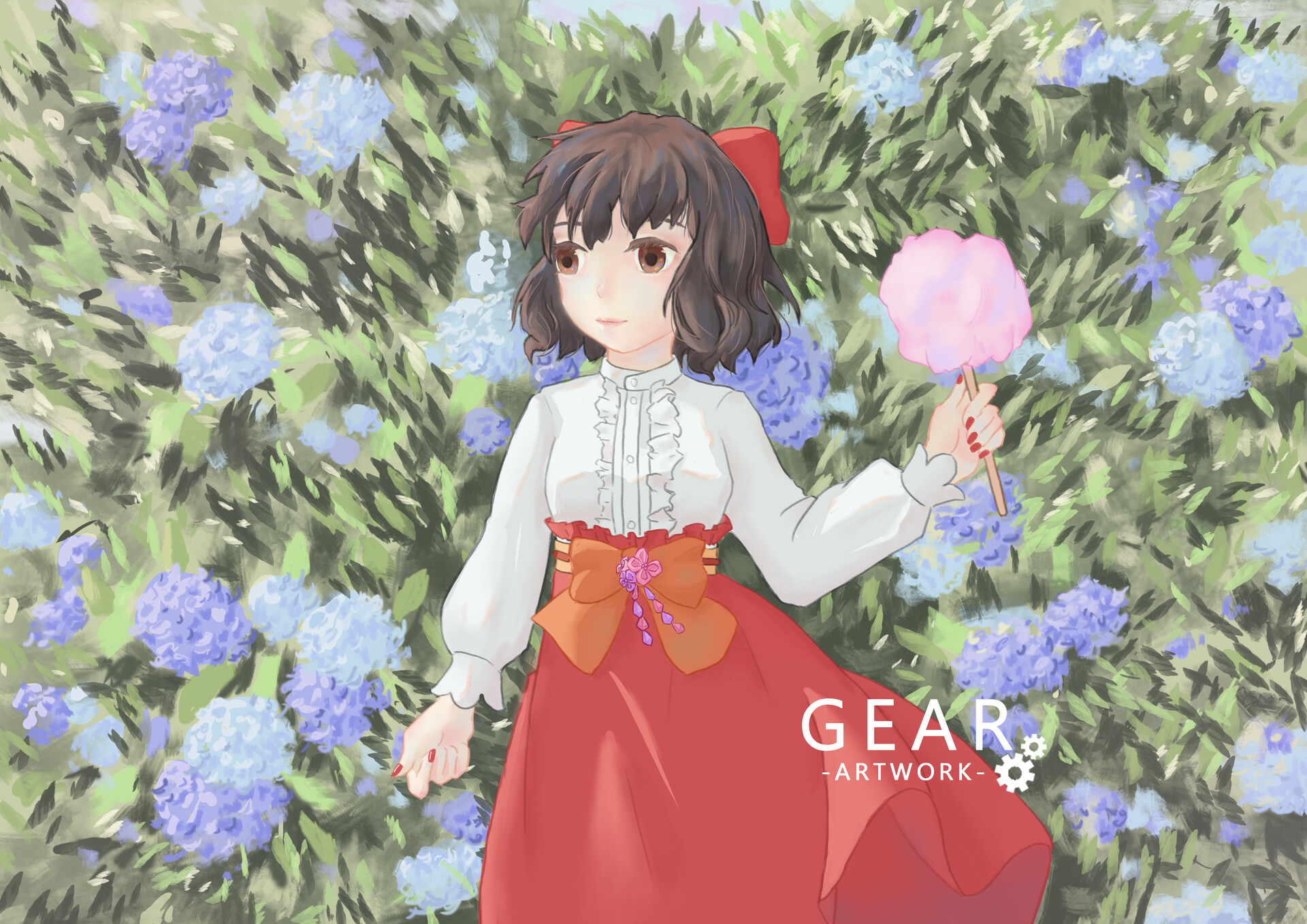 ArtStation - Hydrangea and girl