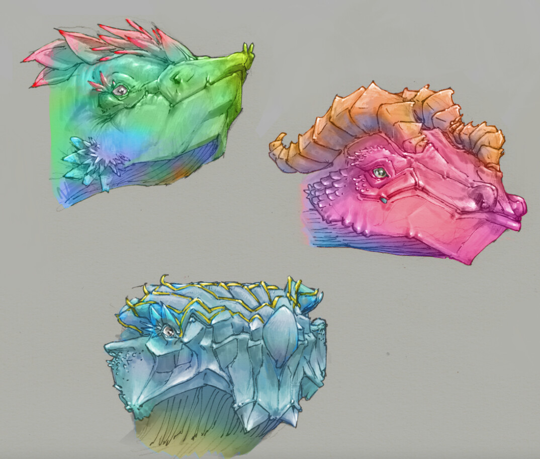 ArtStation - All 3 dragons from the previous post