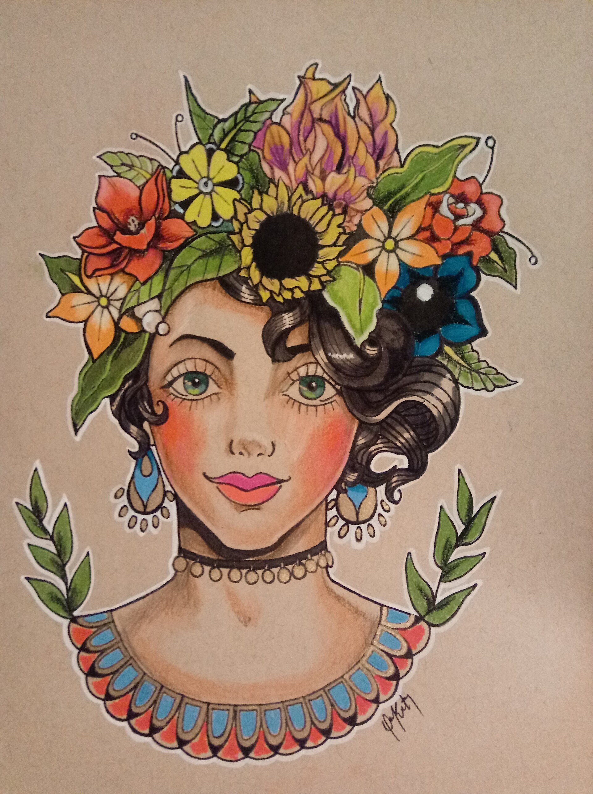 ArtStation - American Traditional Portrait