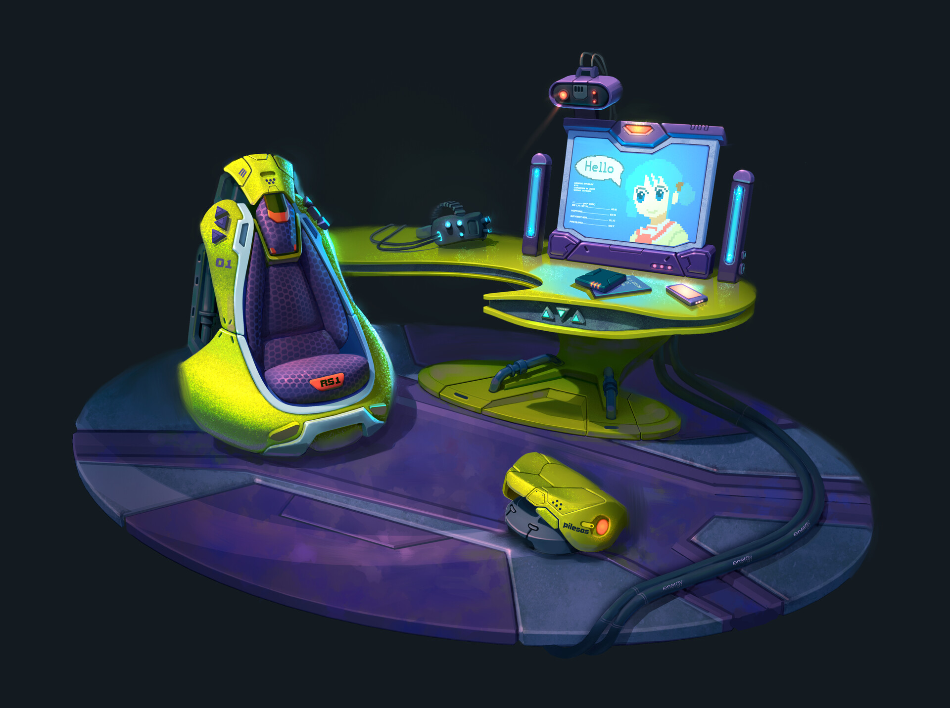 ArtStation - Sci-fi workspace