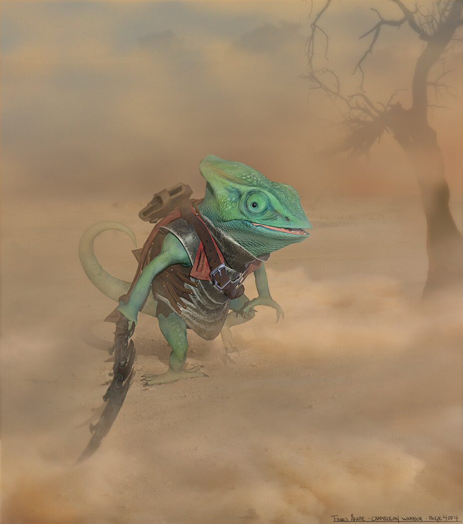 ArtStation - The chameleon warrior