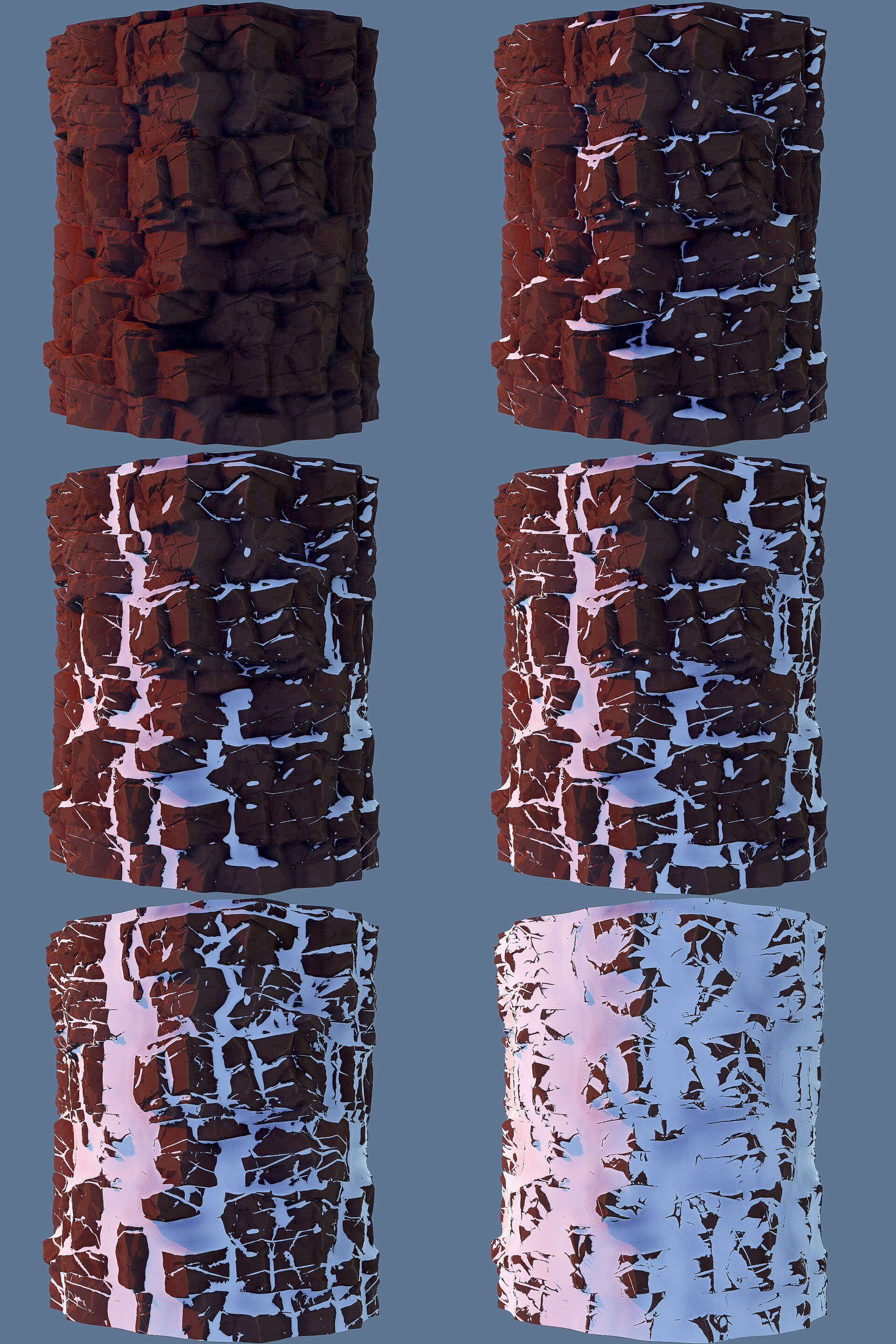James Dial - Stylized Snowy Cliff Material