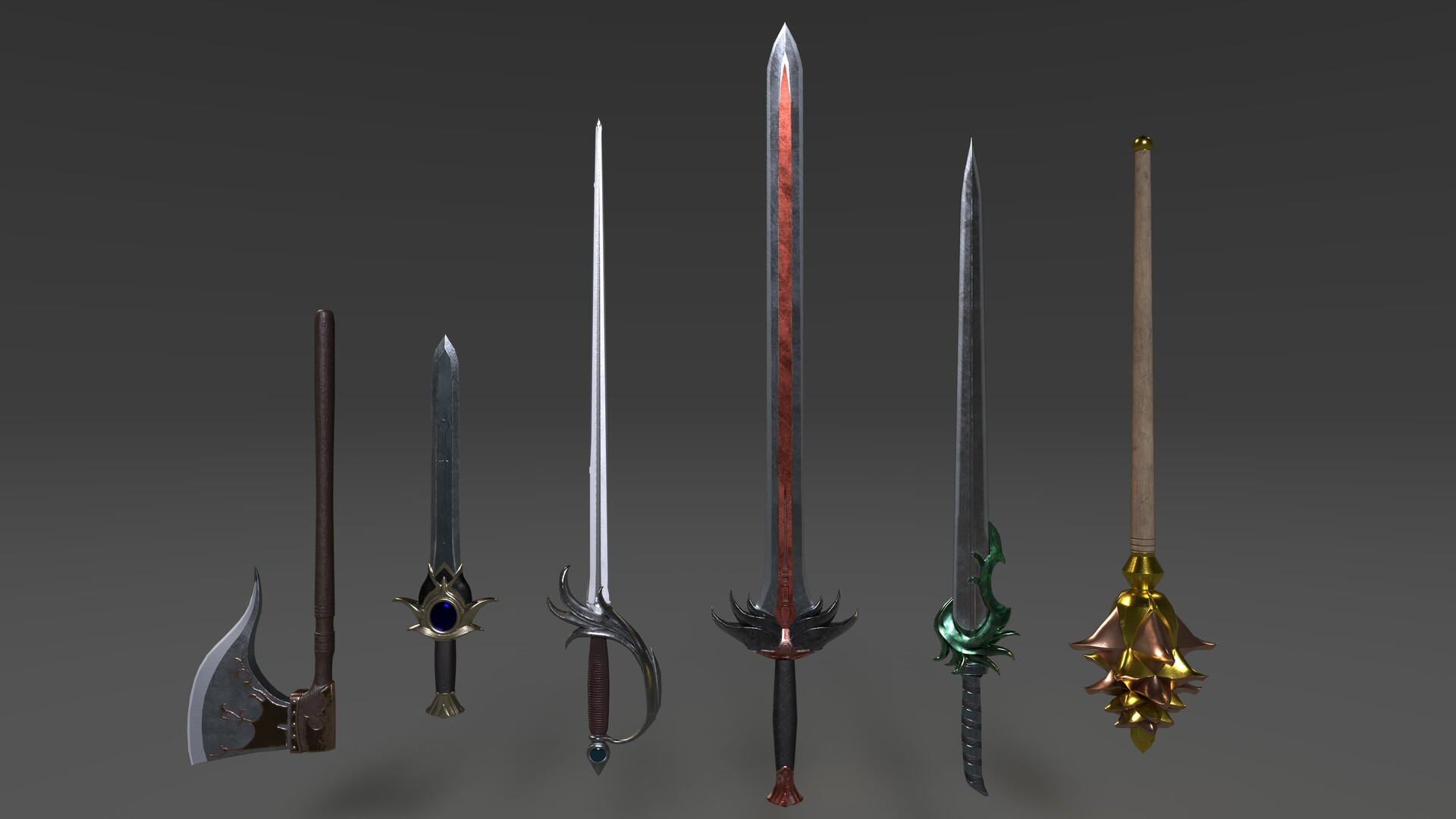ArtStation - Weapon Set - Part 01