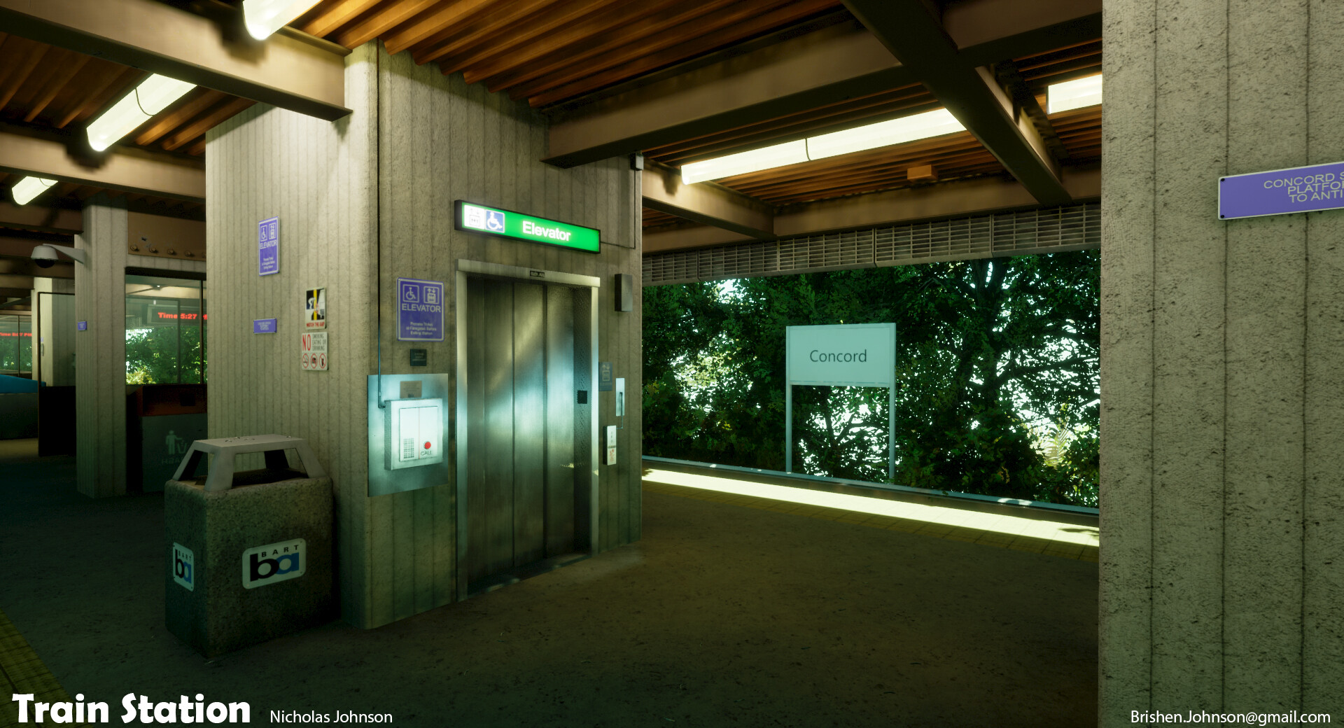 ArtStation - WIP Modular Train Station, Nicholas Johnson