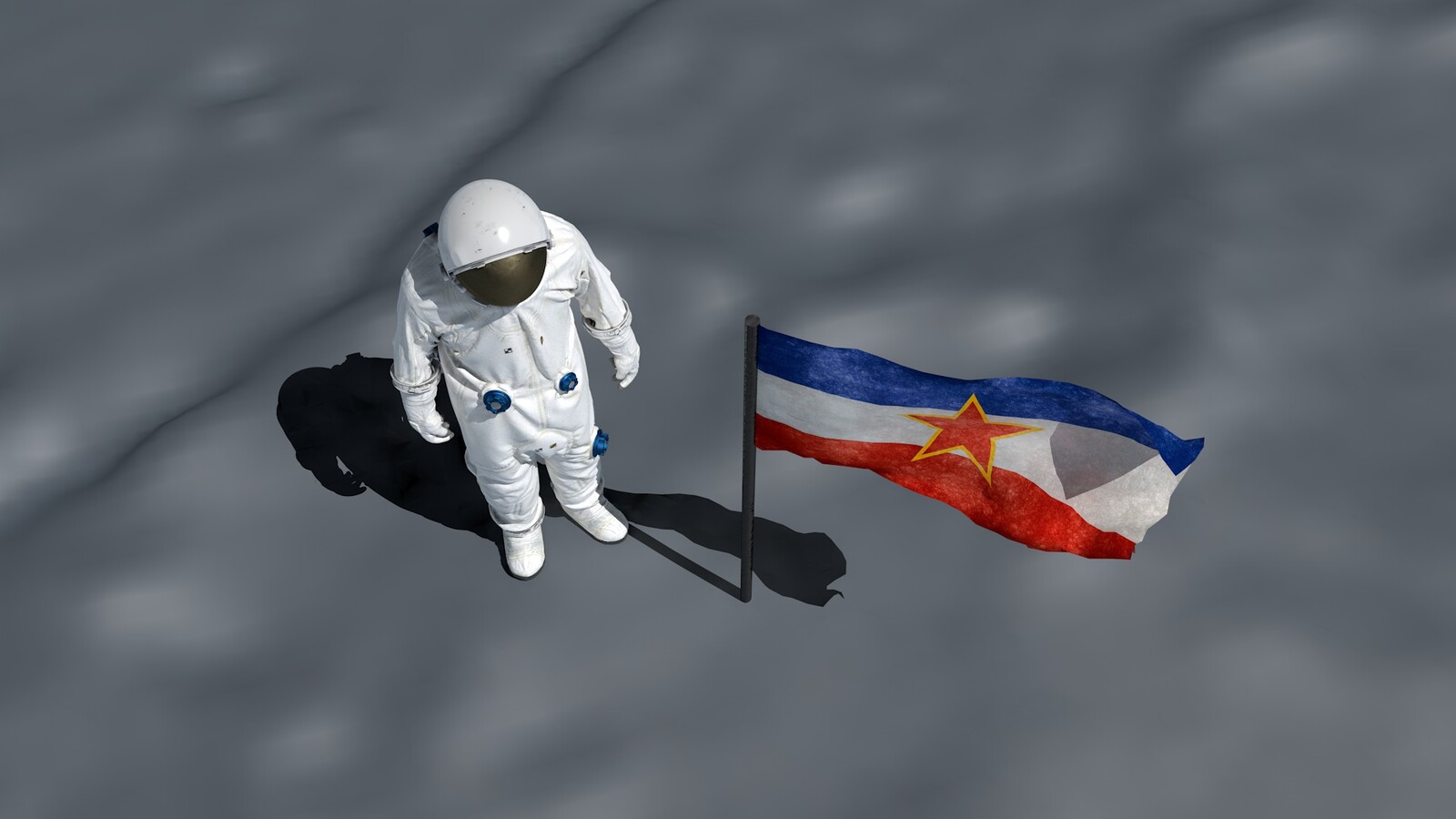 Ivan Buha - Yugoslavian astronaut on the moon