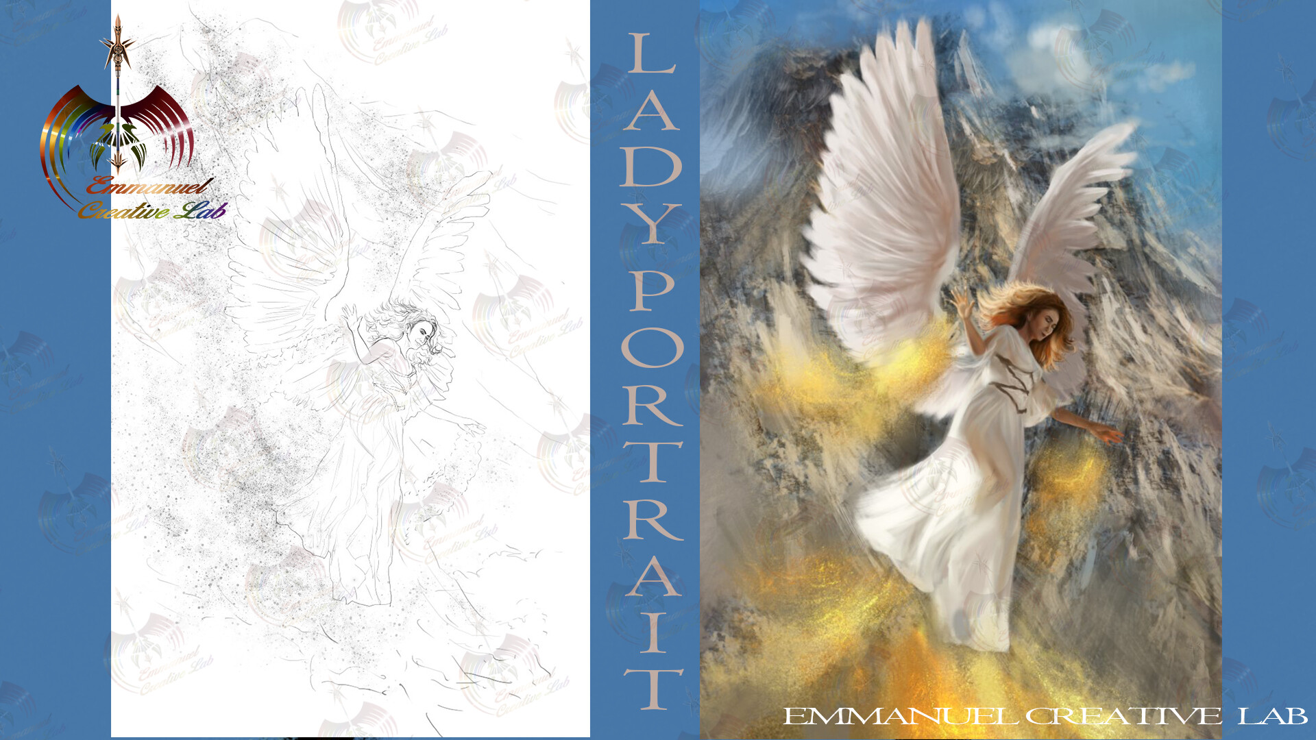 ArtStation - Lady Angel Portrait