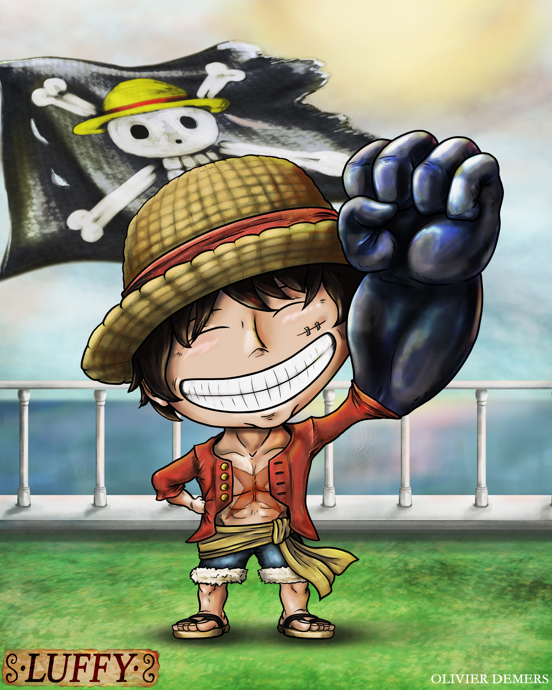 ArtStation - Big Heads_Luffy