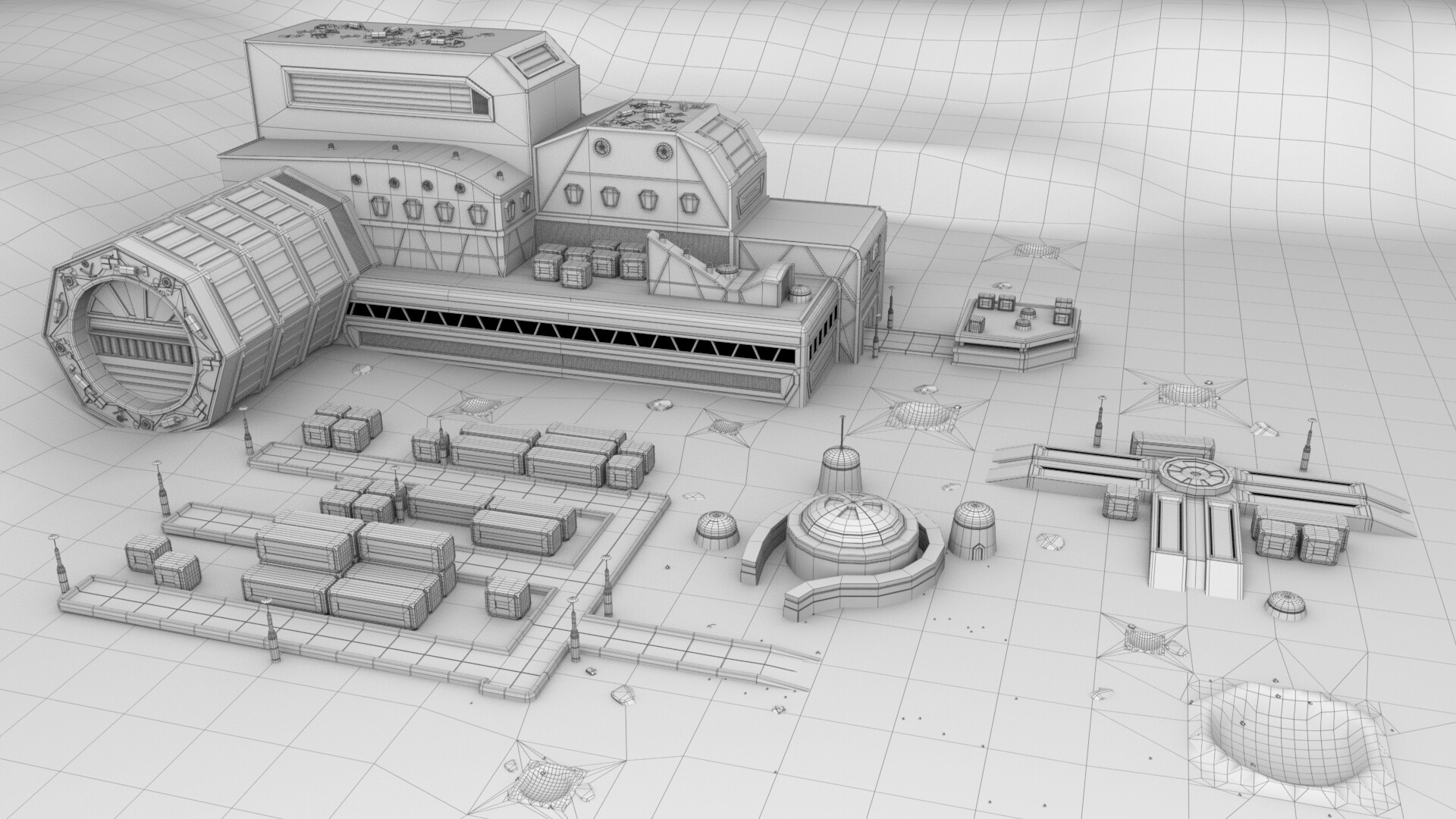 how to draw a moon base