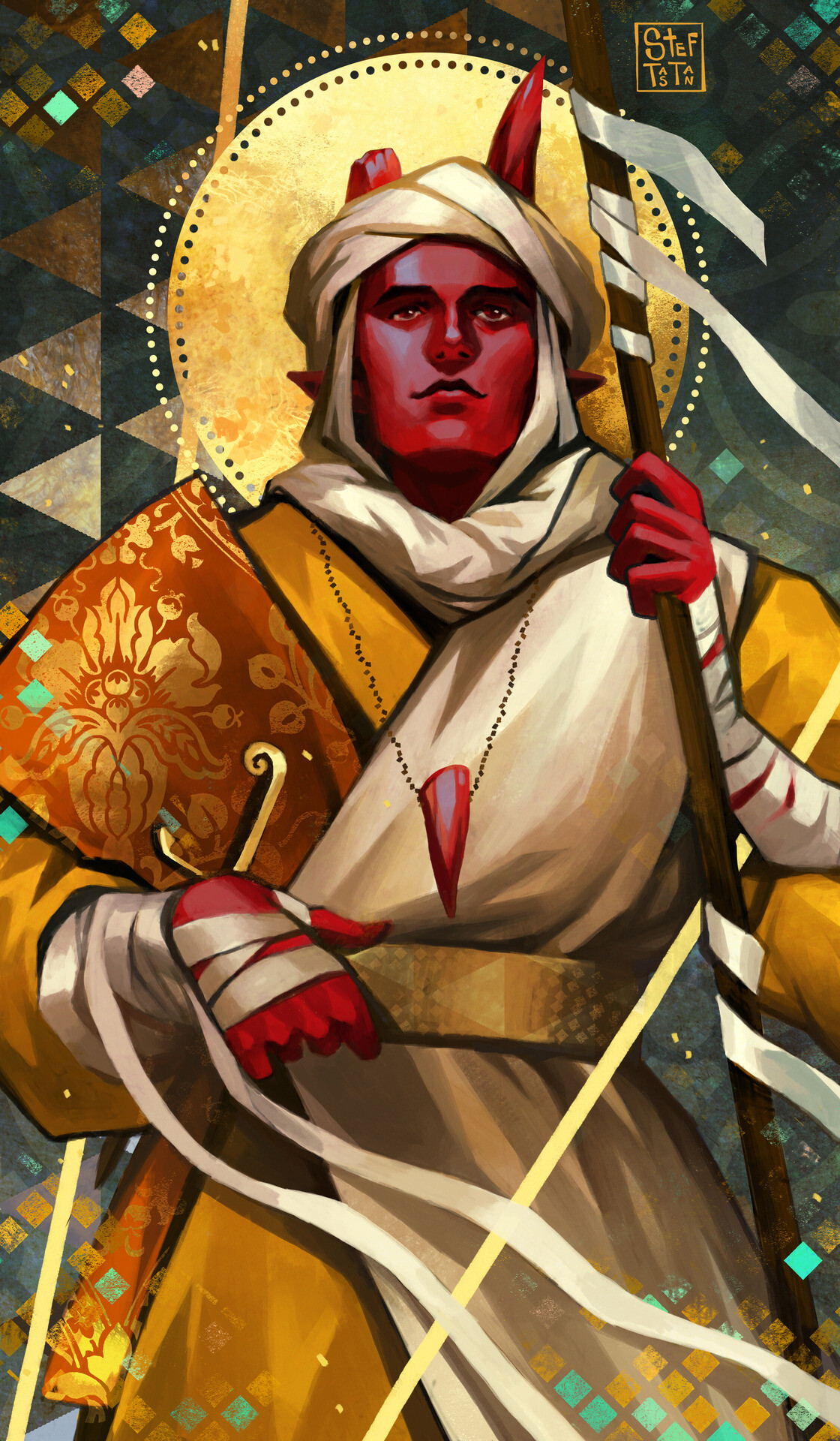 ArtStation - Zarrik the Tiefling Monk