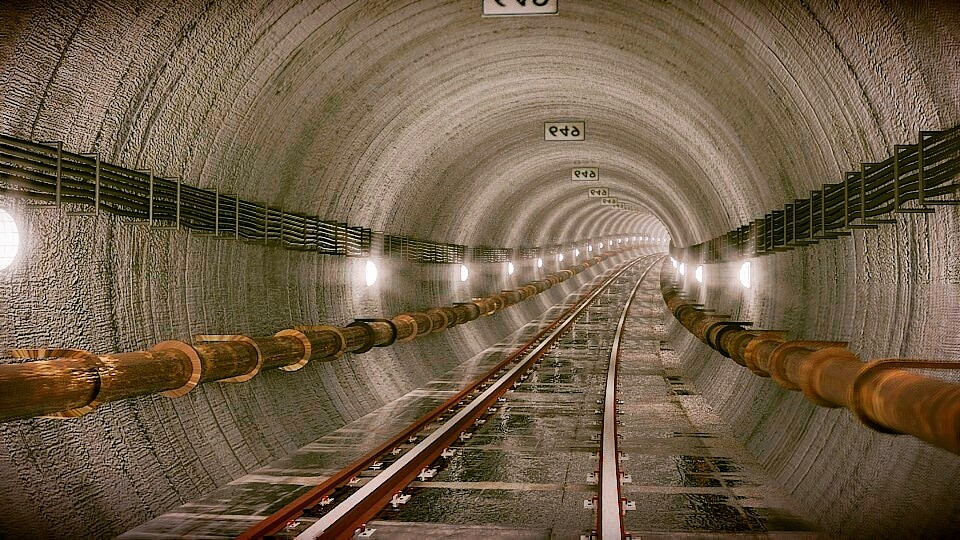 ArtStation - Underground railroad subway