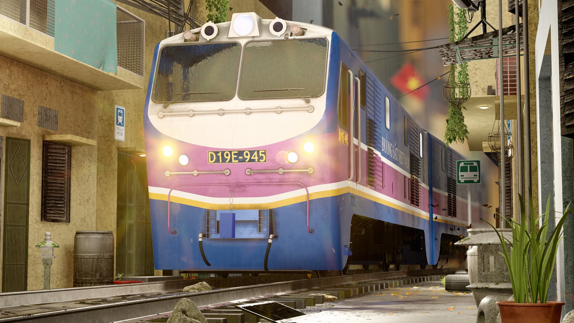 ArtStation - Hanoi Train Street