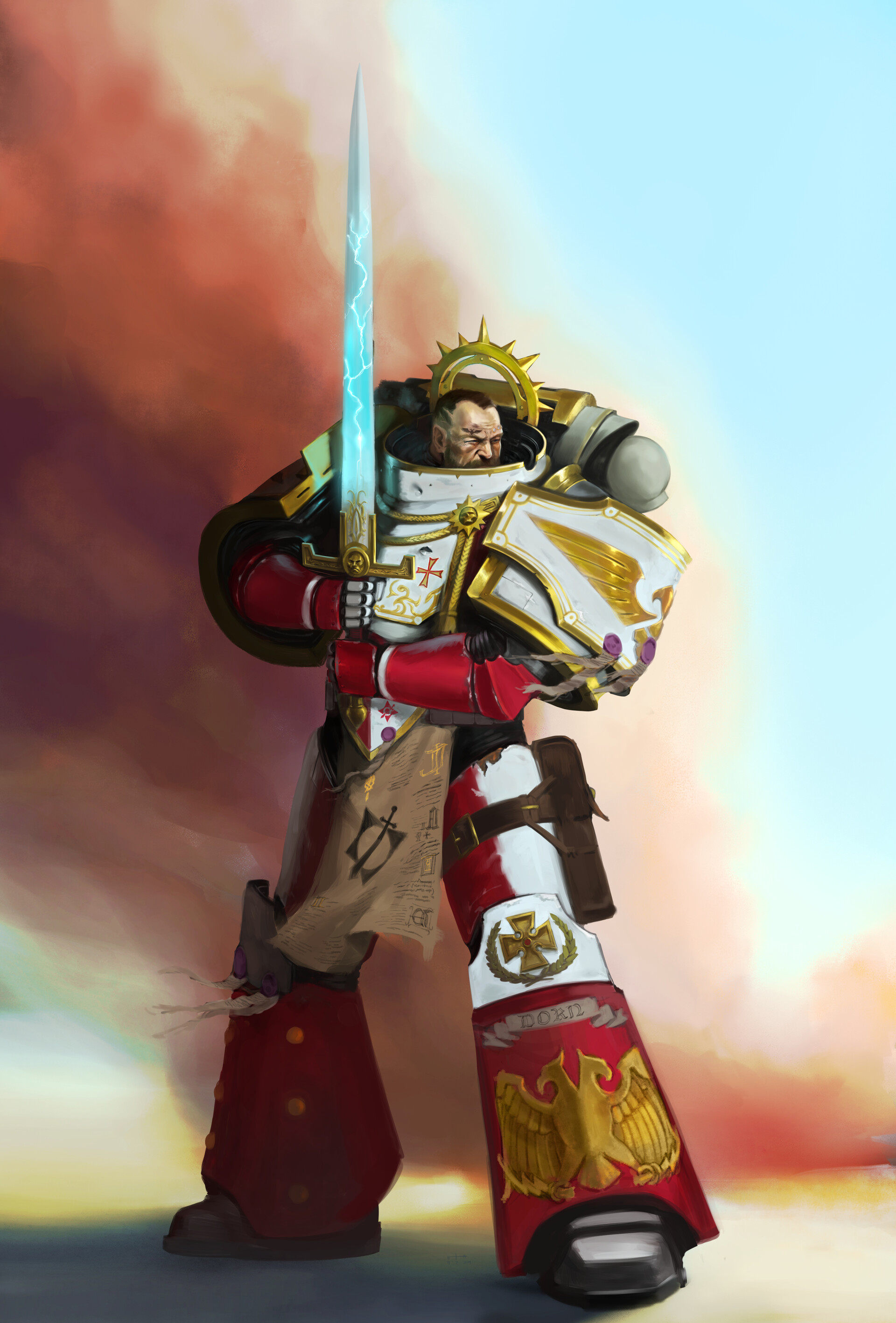 ArtStation - Rholan Marn, Chapter Master of the Exalted Blades