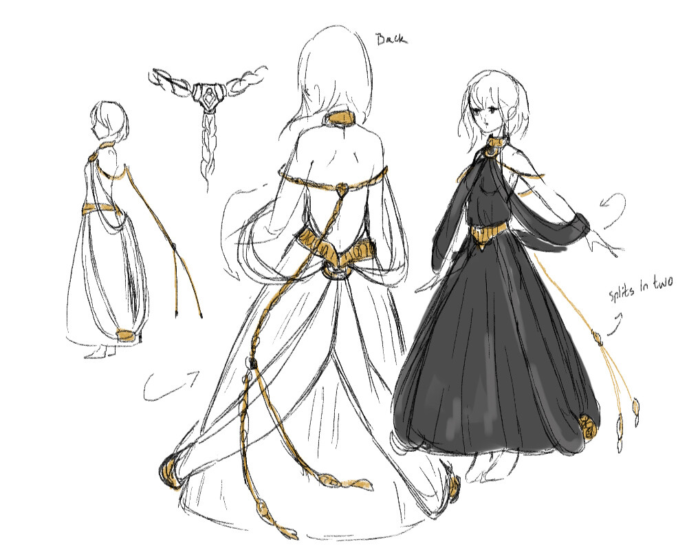 how to draw a queen dress