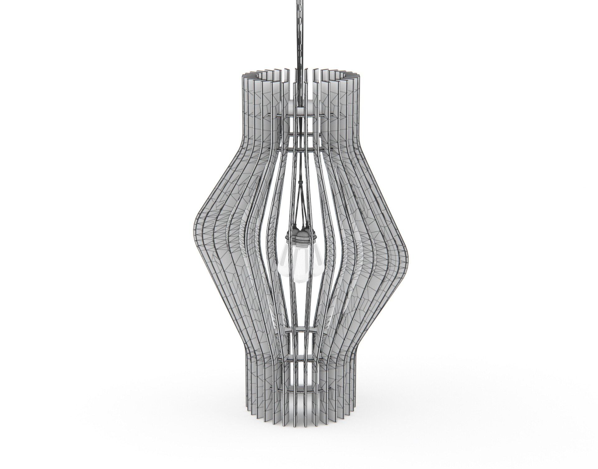 Zack West - 'Costas' Parametric Wood Chandelier