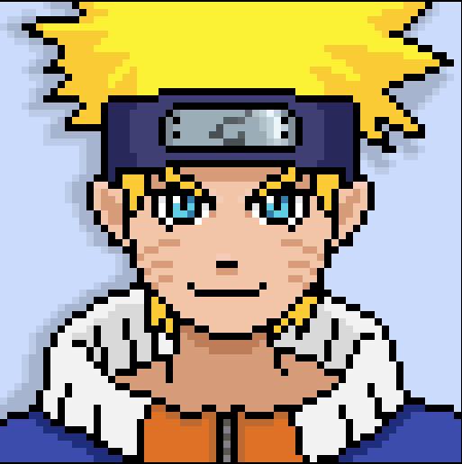 how to draw naruto pixel art