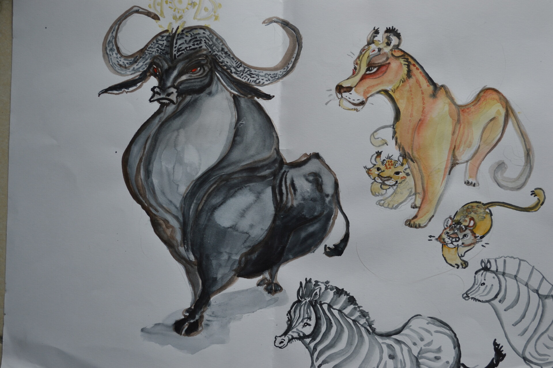 Coline Mesplou - Evil giant Buffalo from Lion short movie