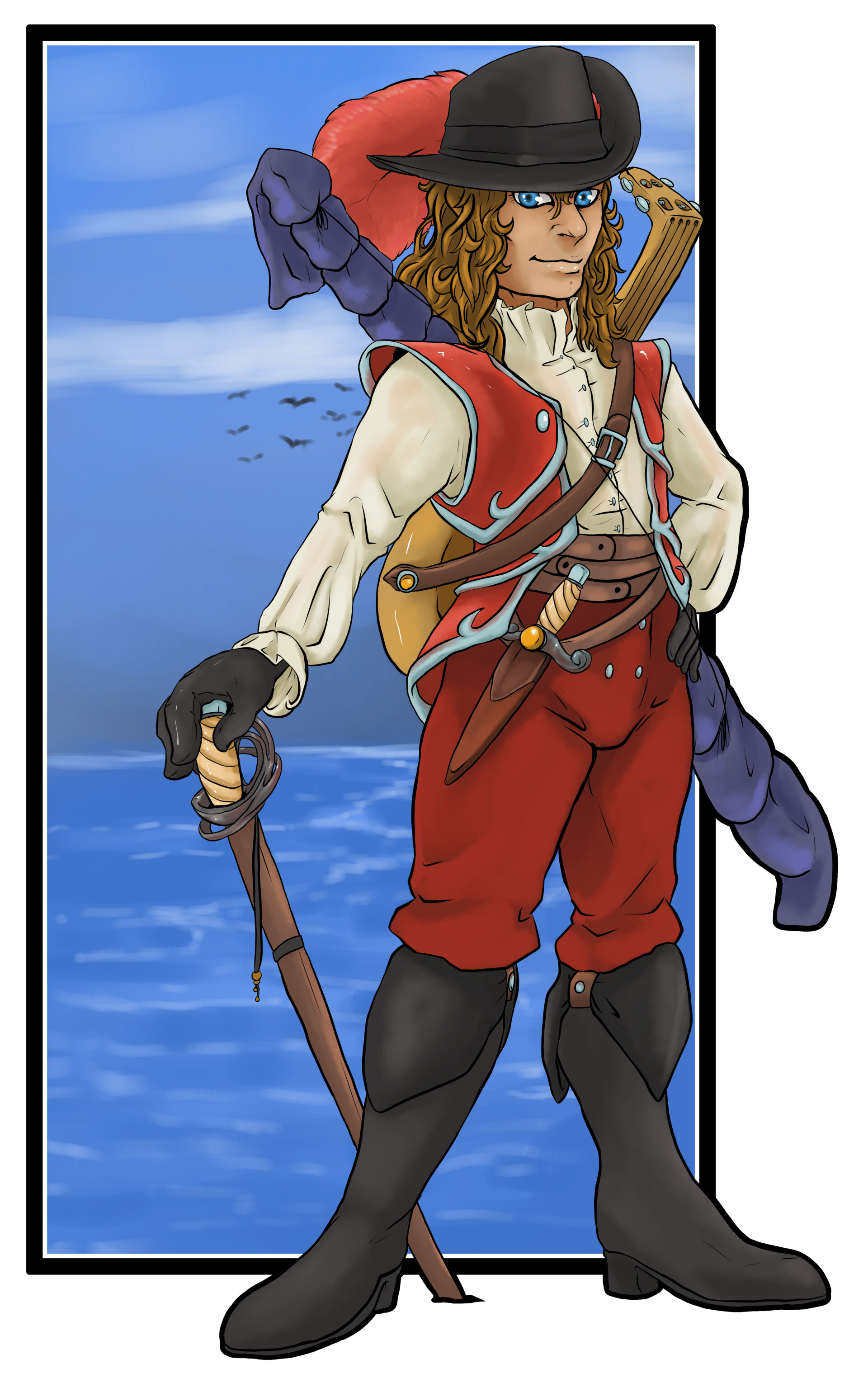 ArtStation - Dnd Character commission - Pirate Bard