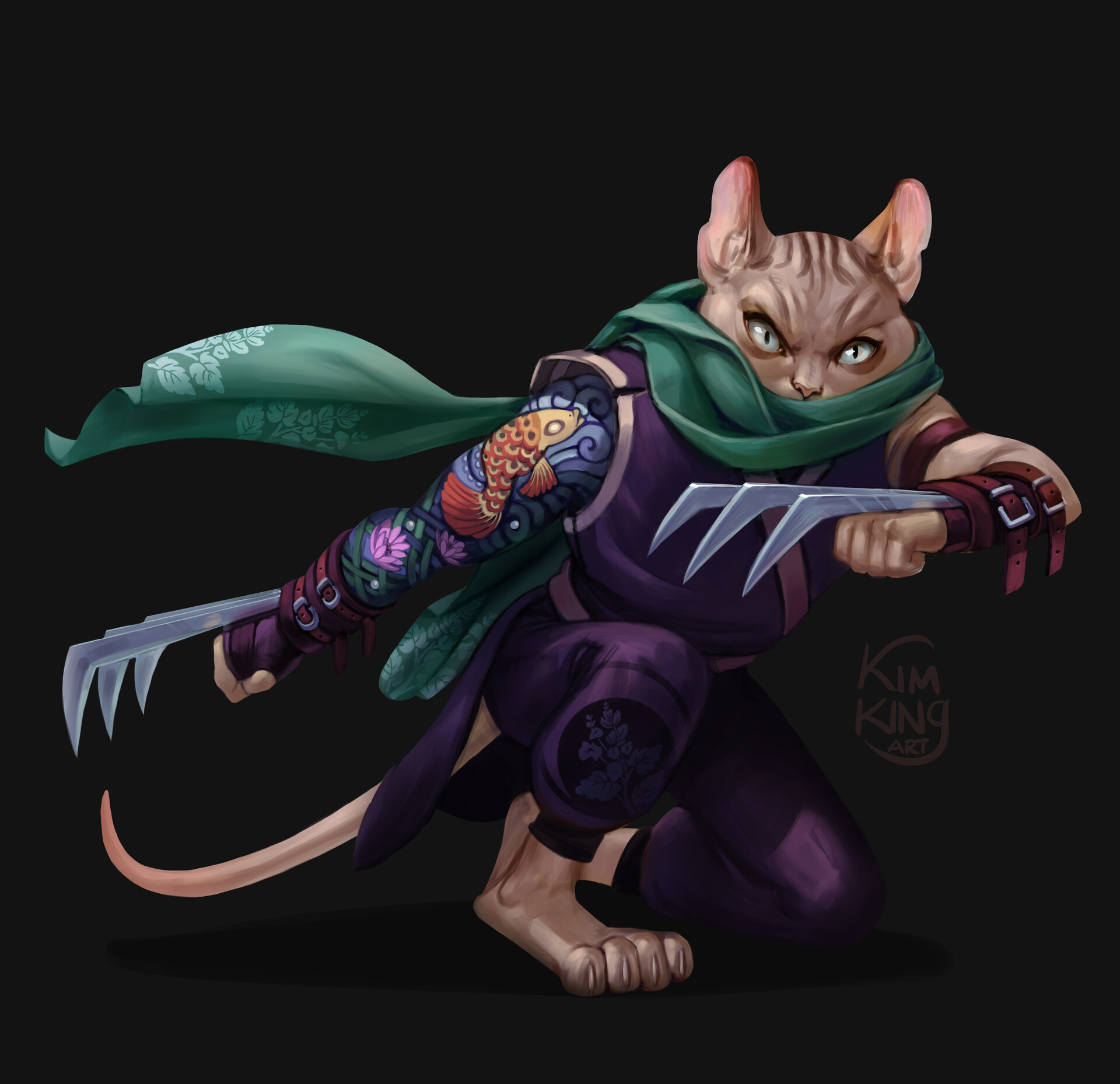 ArtStation - Character Design Challenge - Cat Ninja II