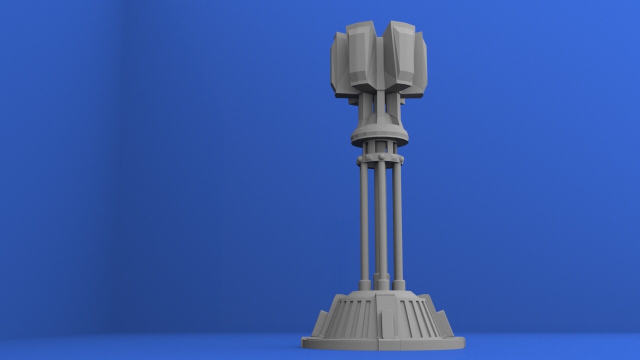 ArtStation - Red Alert Prism tower Model