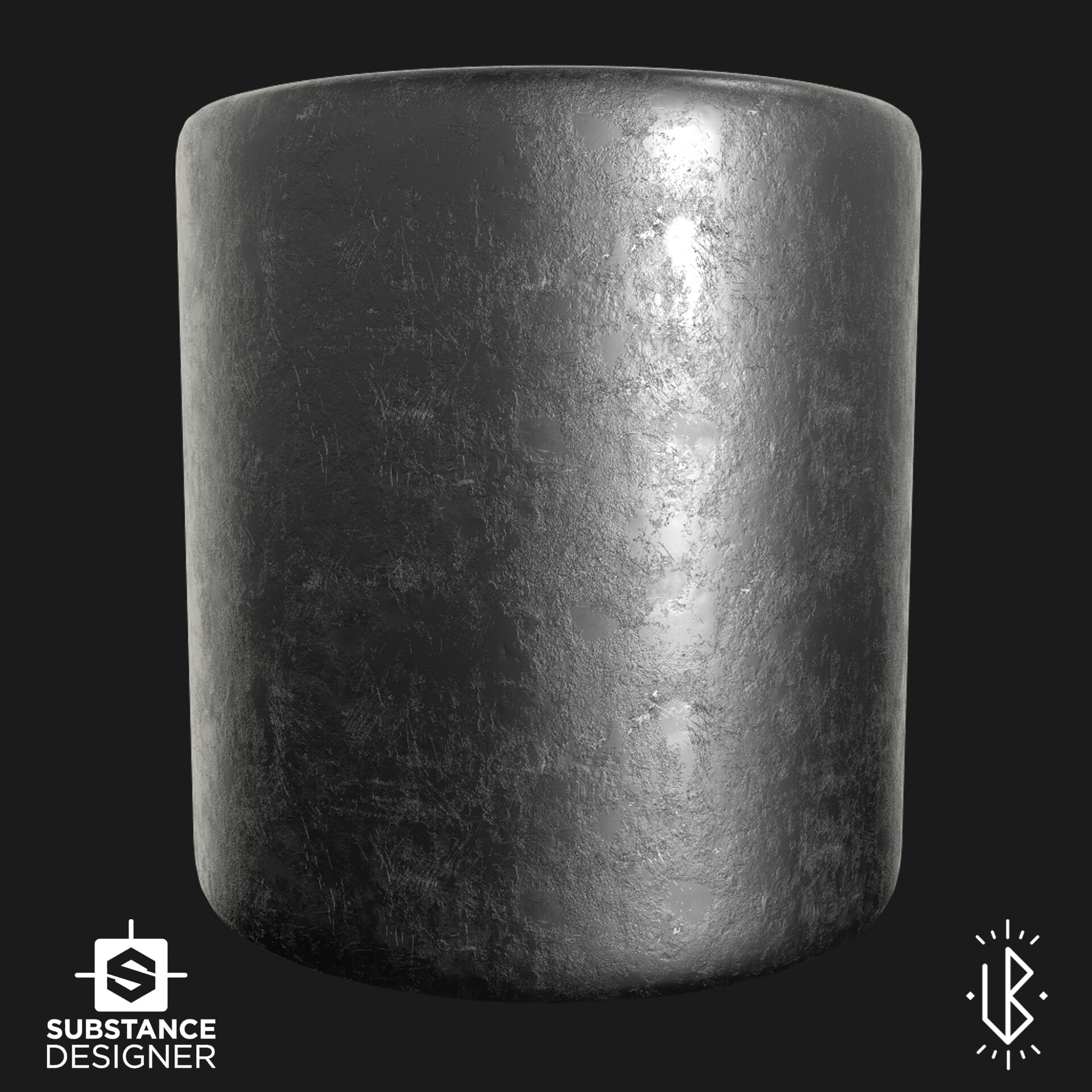 ArtStation - Iron and Gold Material - Substance Designer