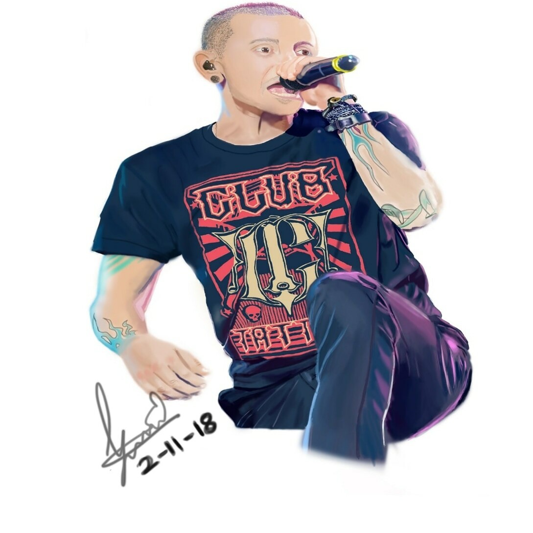 ArtStation - Digital painting of Chester Bennington