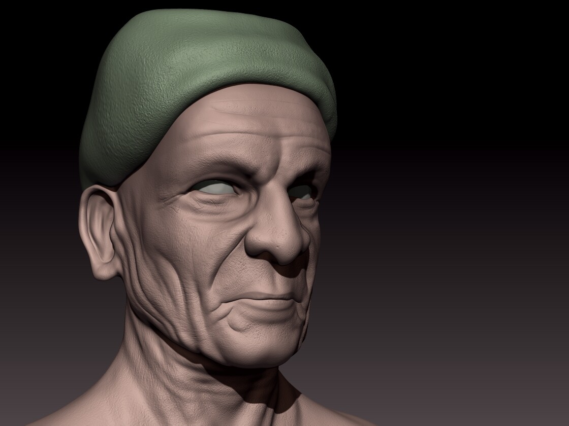 DEEPAK DHAMI - old man sculpted