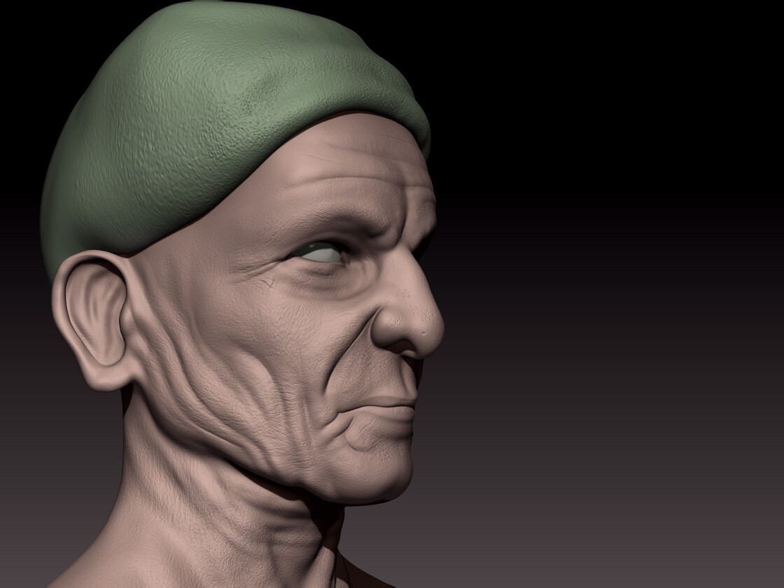 DEEPAK DHAMI - old man sculpted